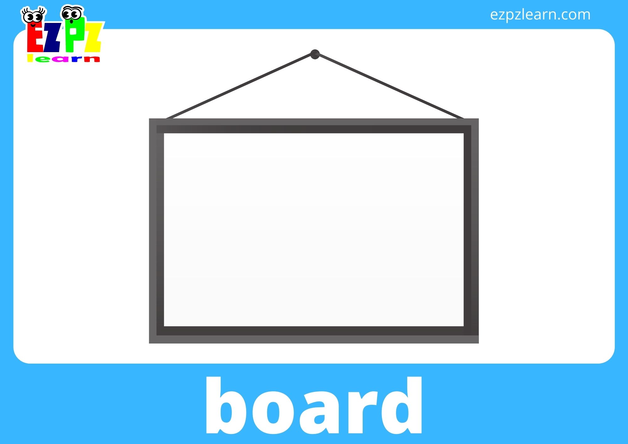 Classroom Objects Flashcards With Words View Online or PDF Download ...