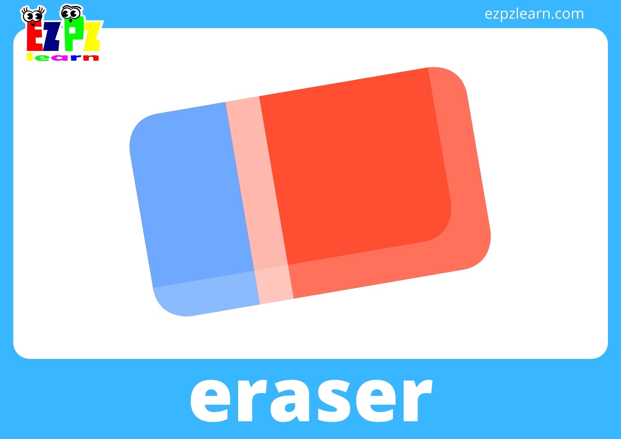 Classroom Objects Flashcards With Words - Ezpzlearn.com