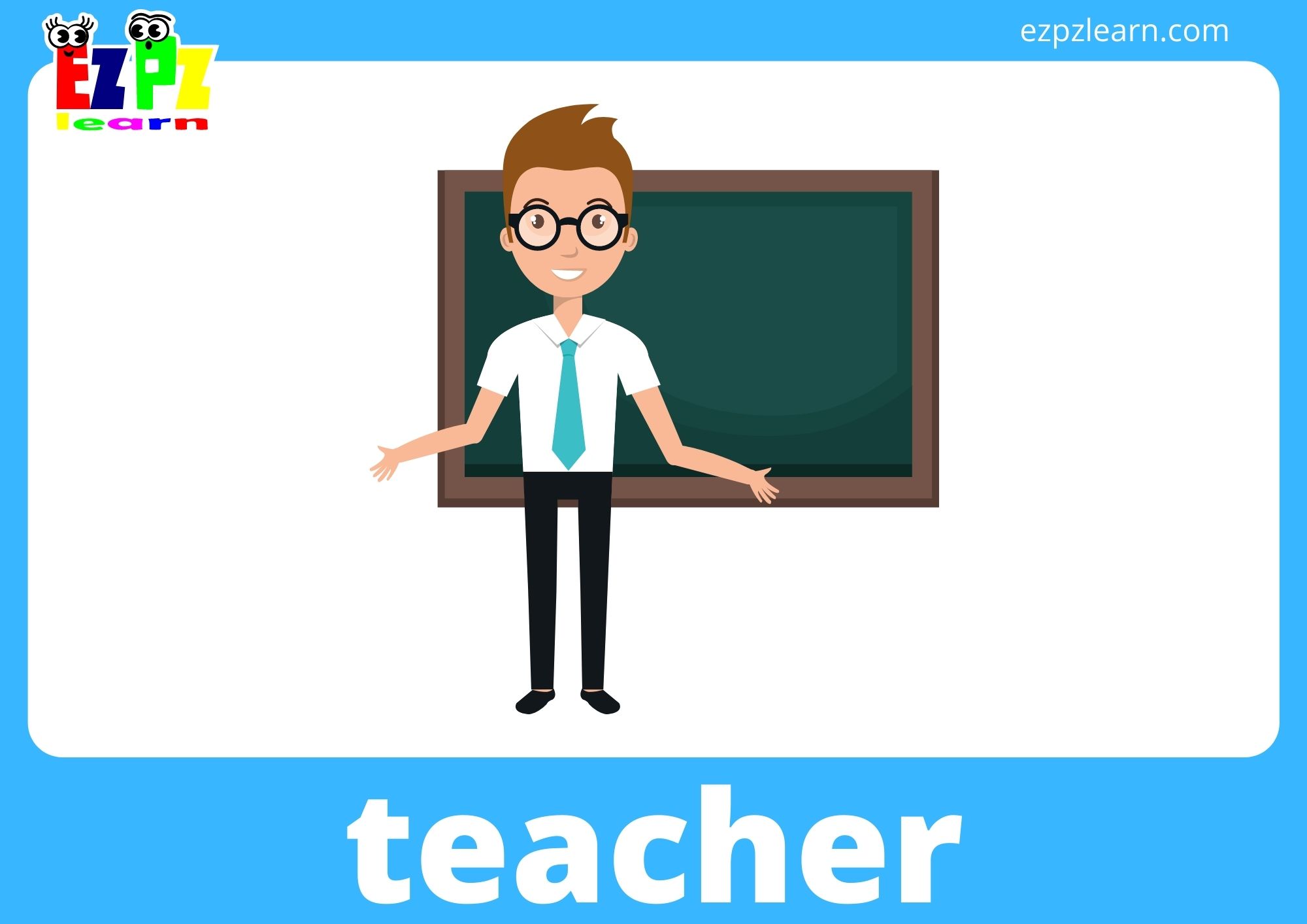 Classroom Objects Flashcards With Words - Ezpzlearn.com