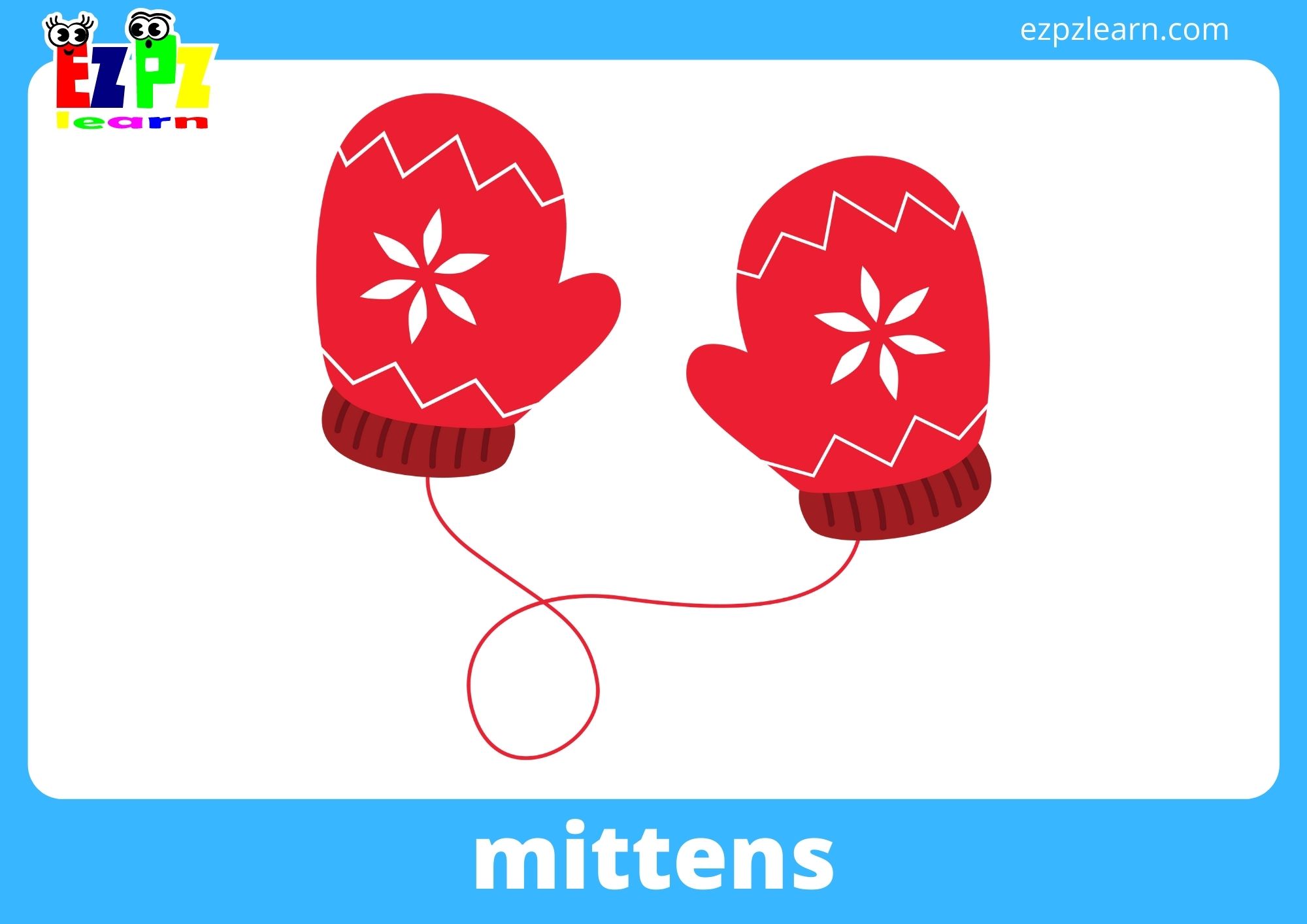 Winter Clothes With Words - Ezpzlearn.com