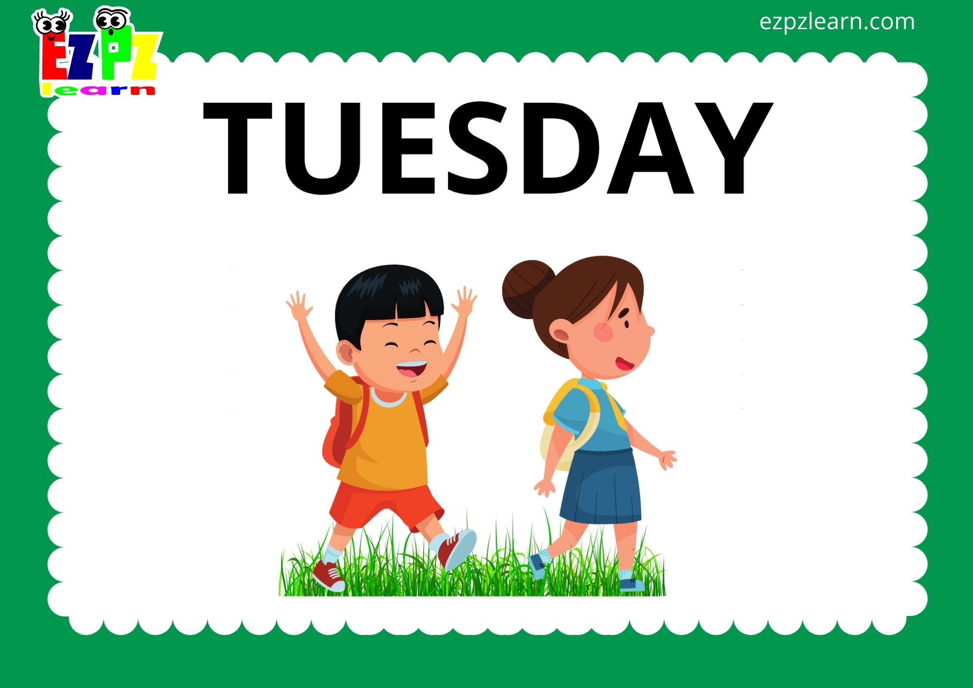 Days of the Week View Online or Free PDF Download - Ezpzlearn.com