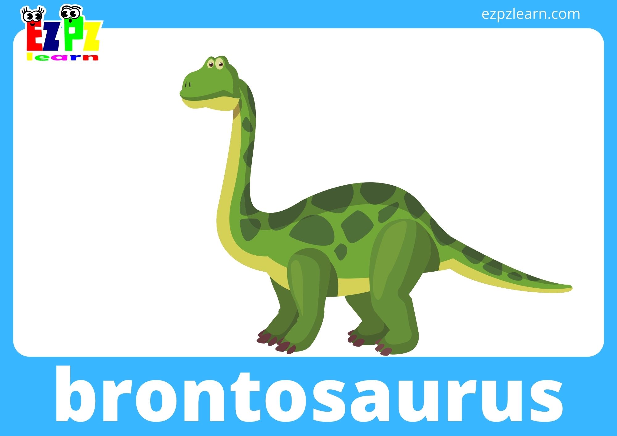 Dinosaur Flashcards With Words ONLINE - Ezpzlearn.com