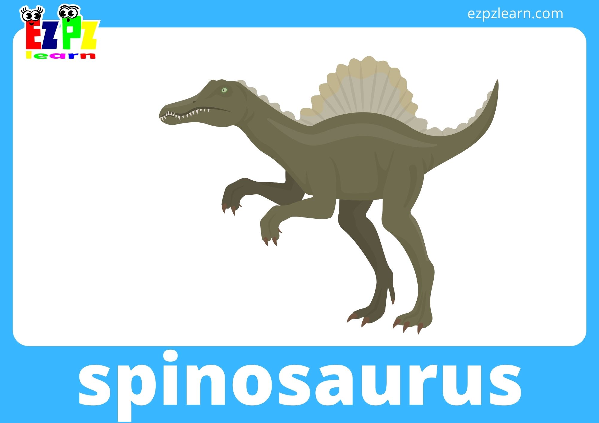 Dinosaur Flashcards With Words View Online or Free PDF Download ...