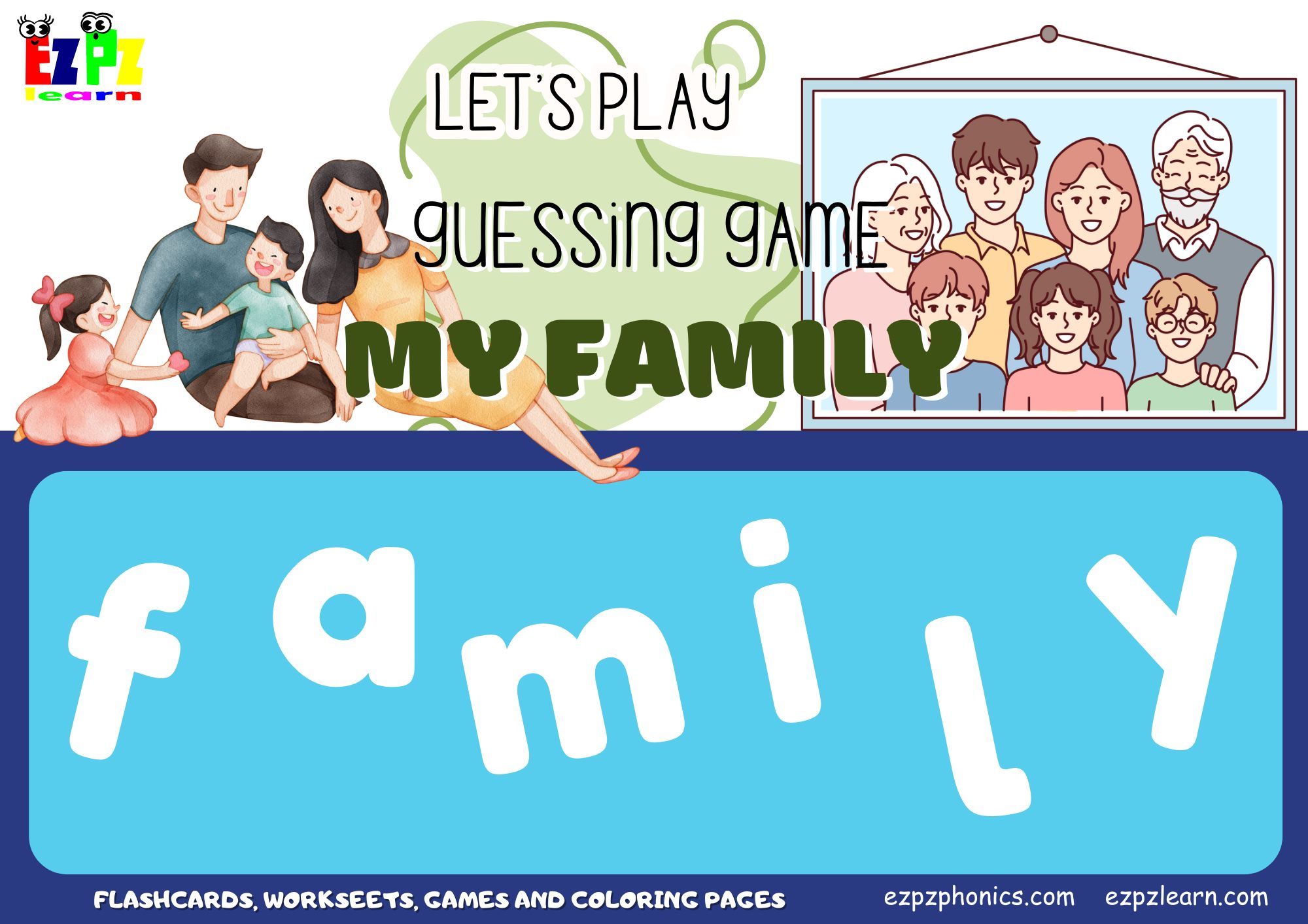 My Family Vocabulary Word Scramble Guessing Game. Great spelling game ...