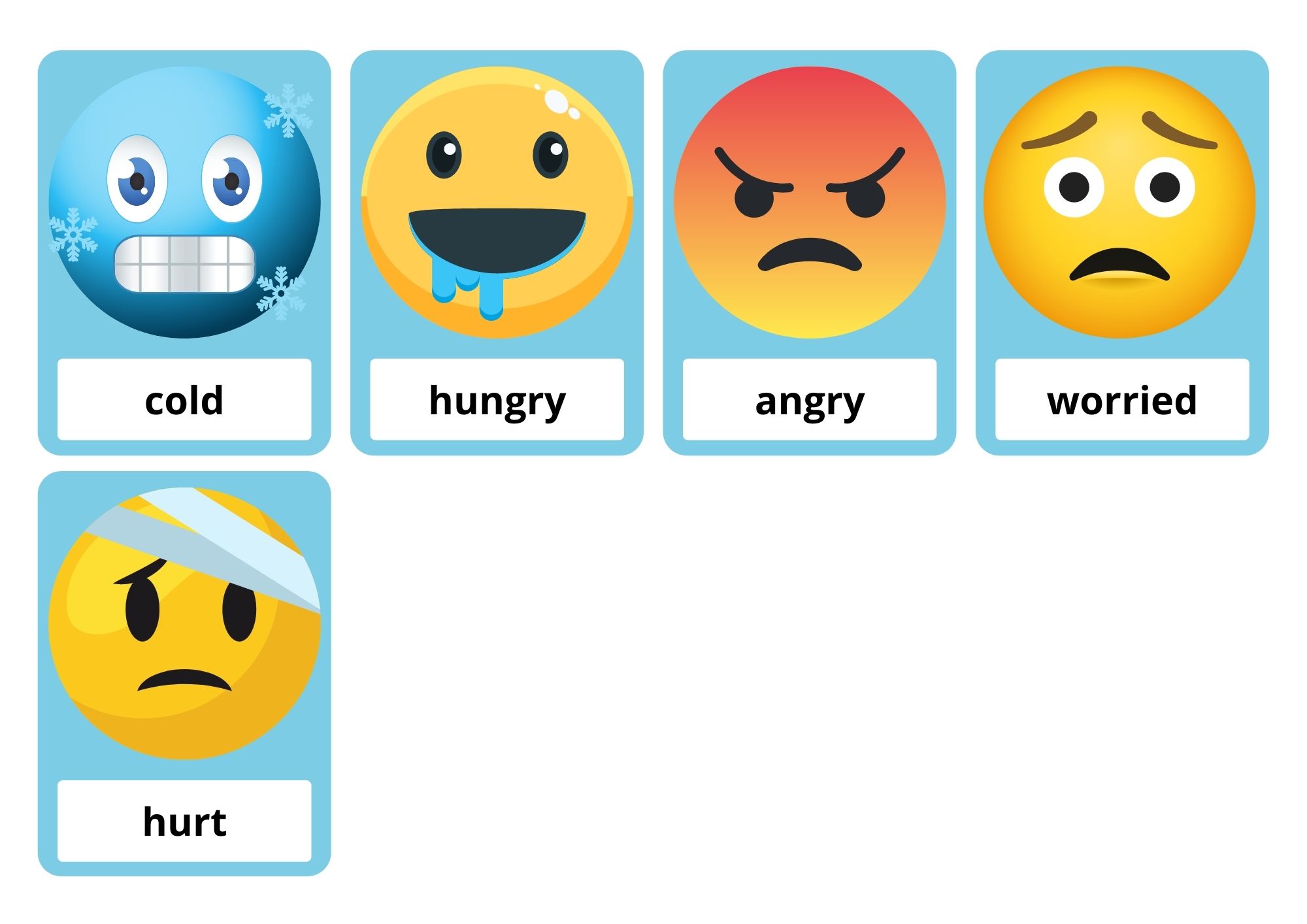 Feelings Flashcards With Words View Online or Free PDF Download ...