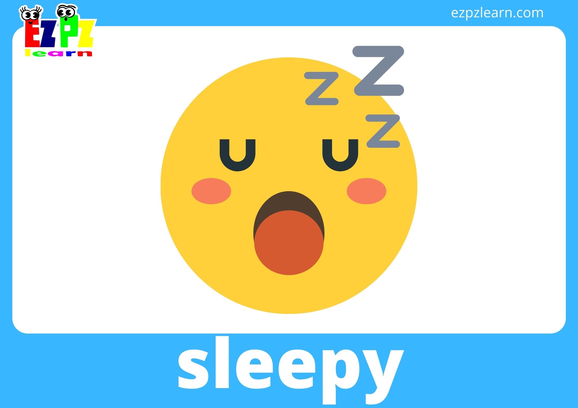 Feelings Flashcards With Words ONLINE - Ezpzlearn.com