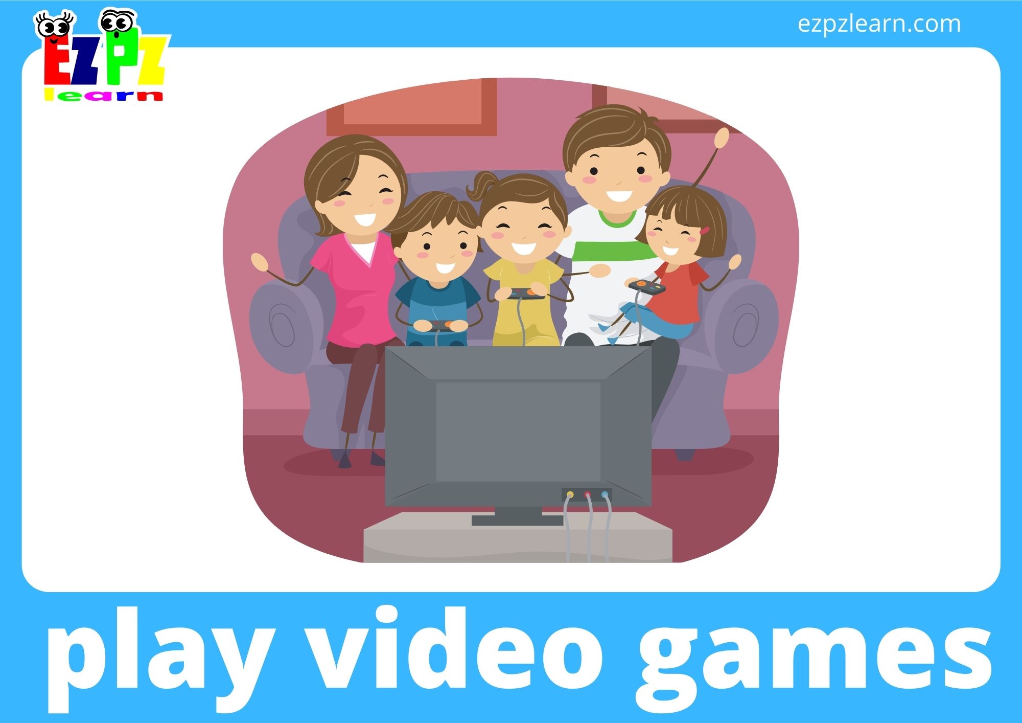 Free Time Activities Flashcards With Words - Ezpzlearn.com