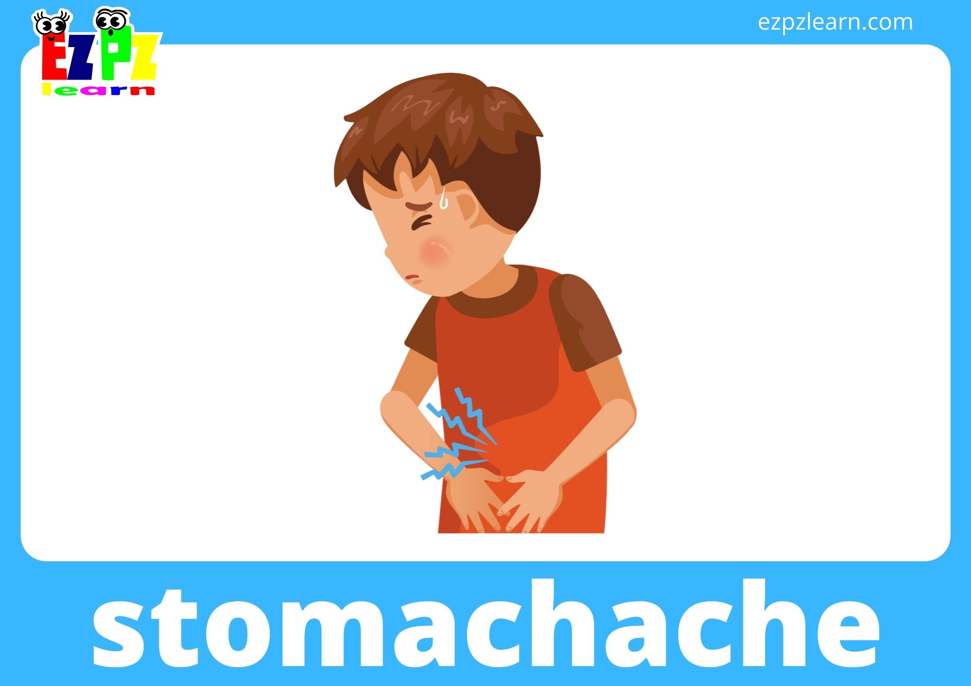 Health Problems / Illness Flashcards With Words ONLINE - Ezpzlearn.com