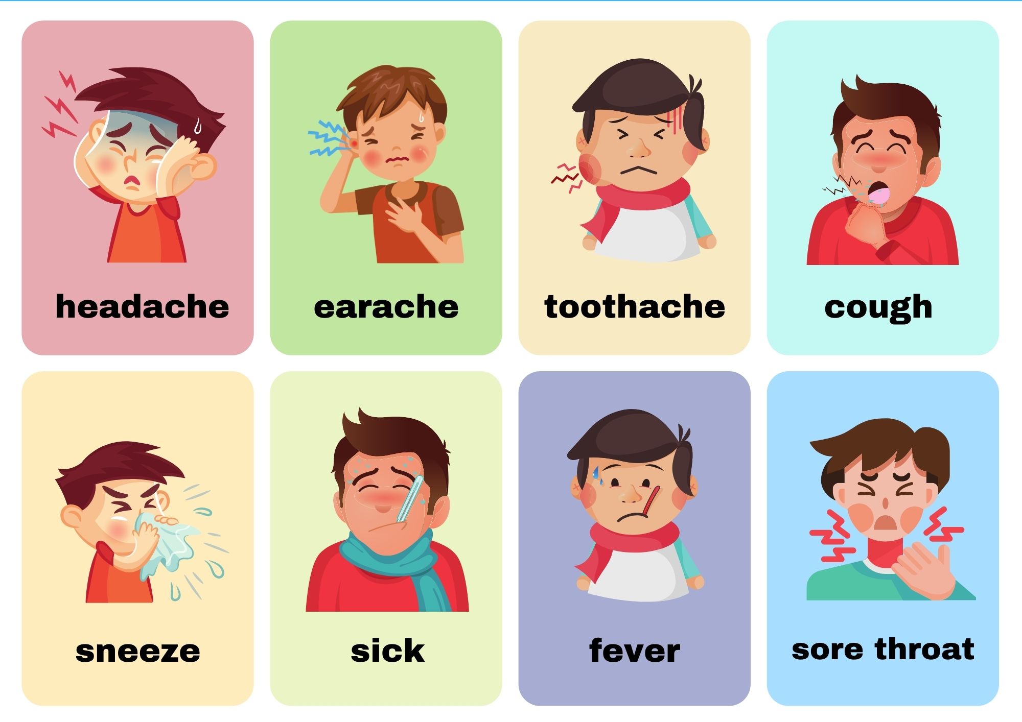 Health Problems Flashcards View Online or Download PDF - Ezpzlearn.com