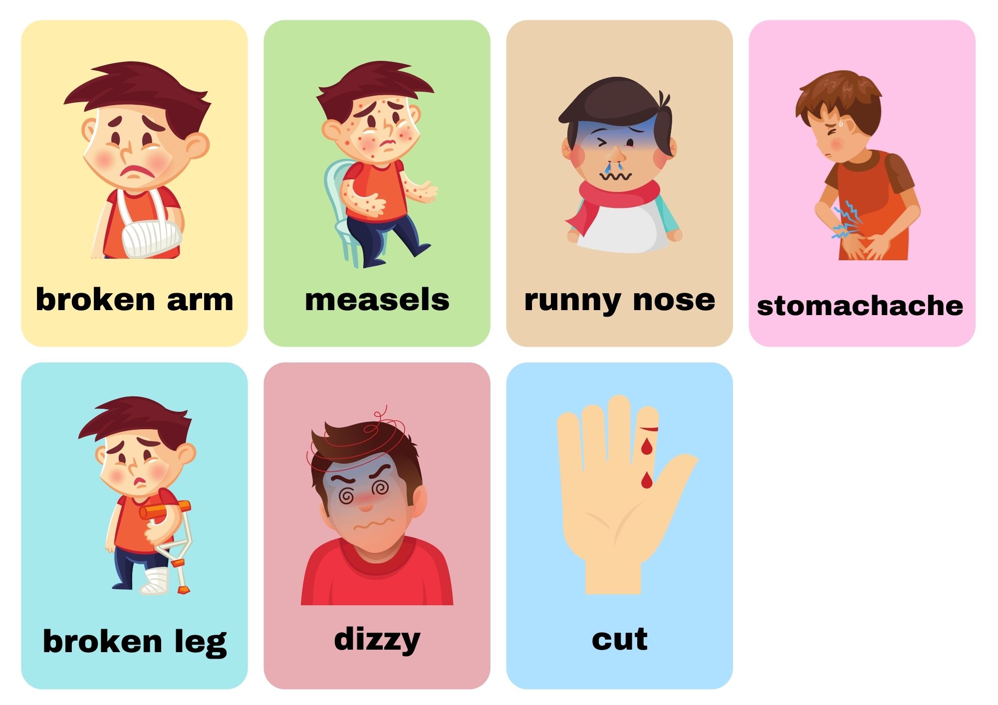 Health Problems Flashcards View Online or Download PDF - Ezpzlearn.com