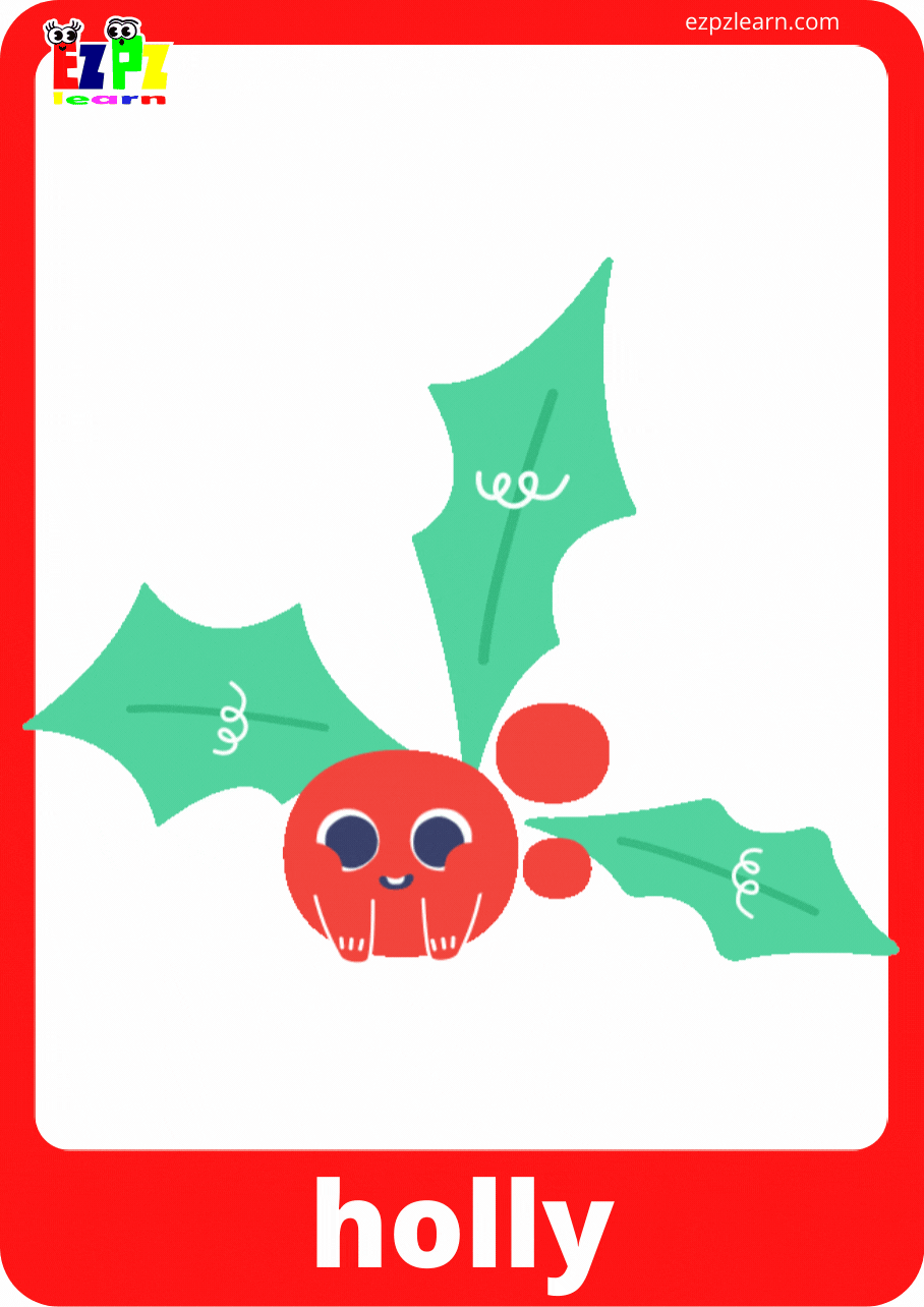 Christmas Animated Flashcards Use Online Includes the vocabulary words ...