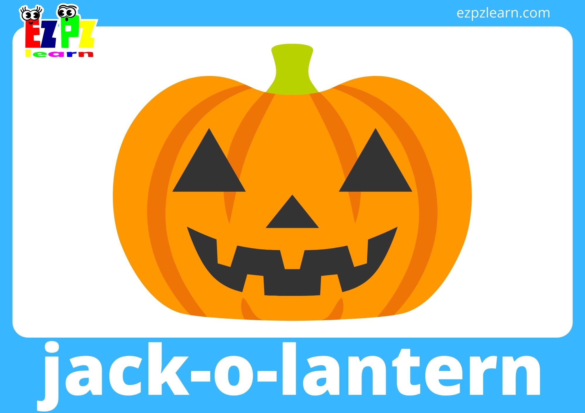 Halloween Flashcards With Words ONLINE - Ezpzlearn.com