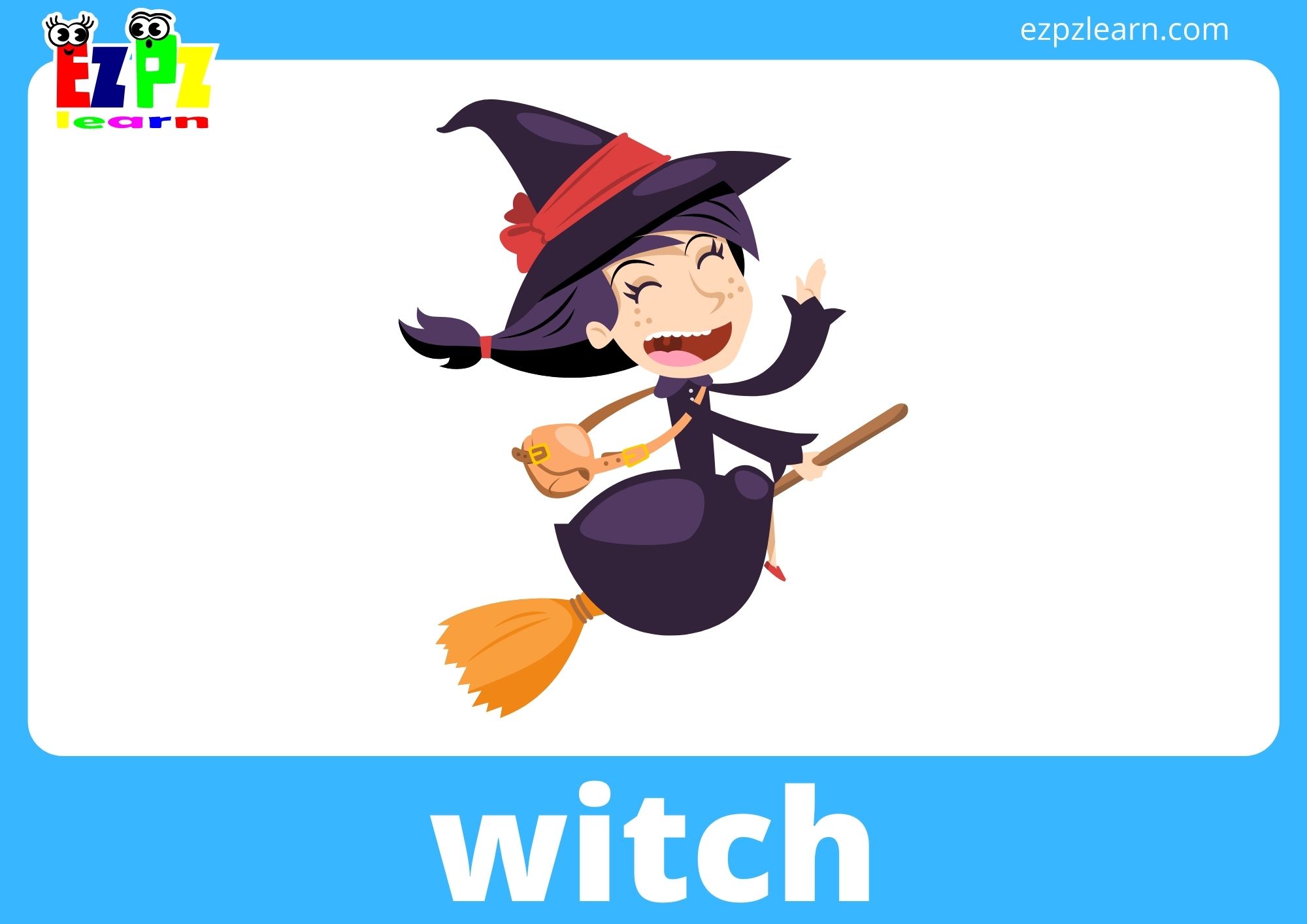 Halloween Flashcards With Words ONLINE - Ezpzlearn.com