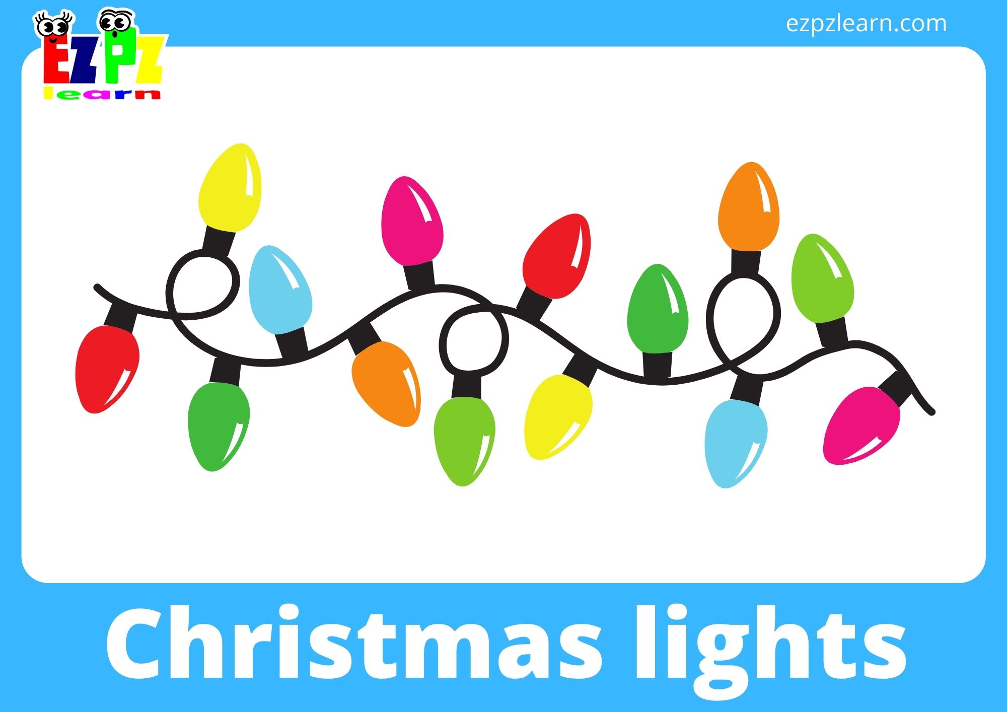 Christmas Flashcards With Words ONLINE - Ezpzlearn.com