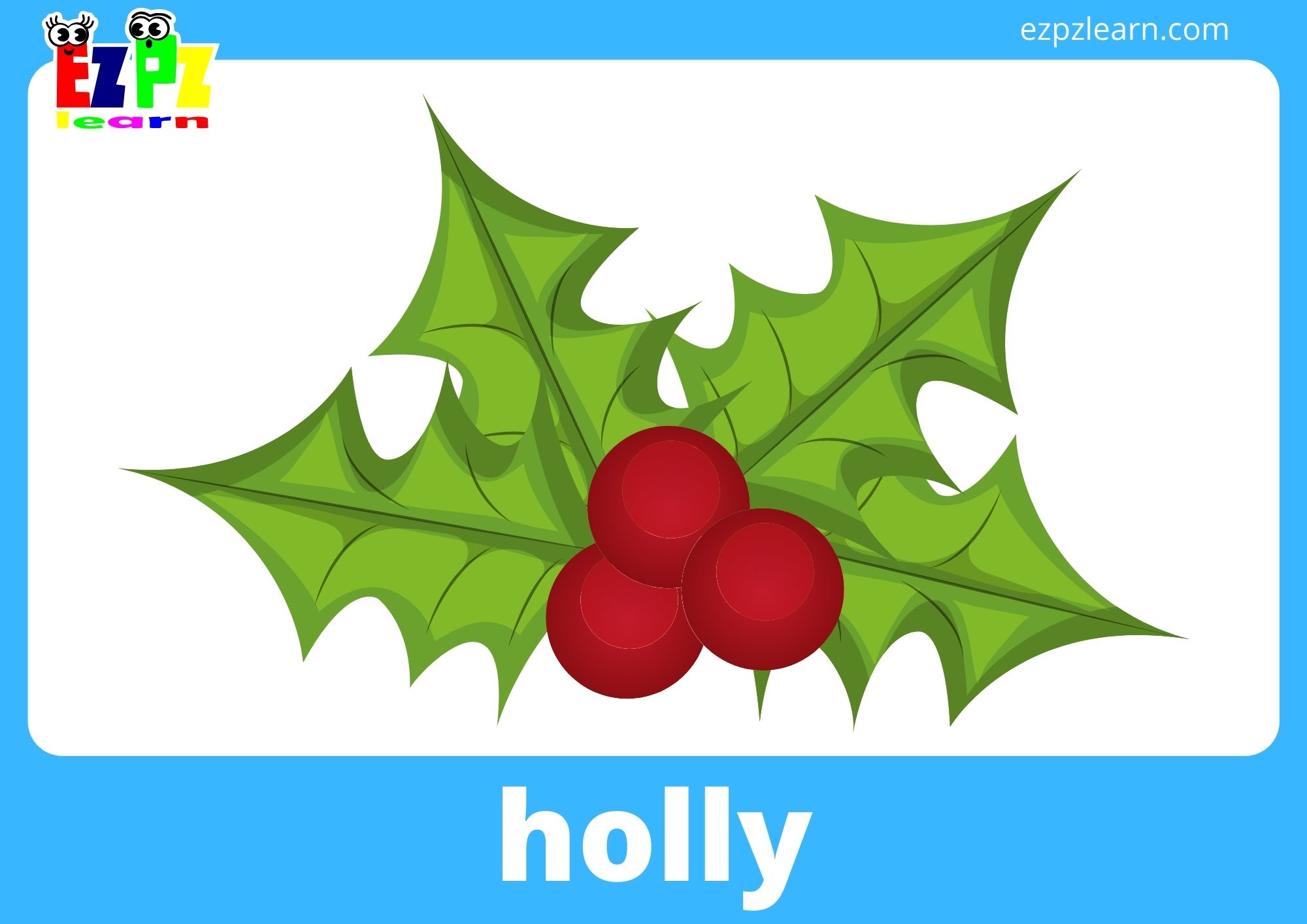 Christmas Flashcards With Words View Online or Free PDF Download ...