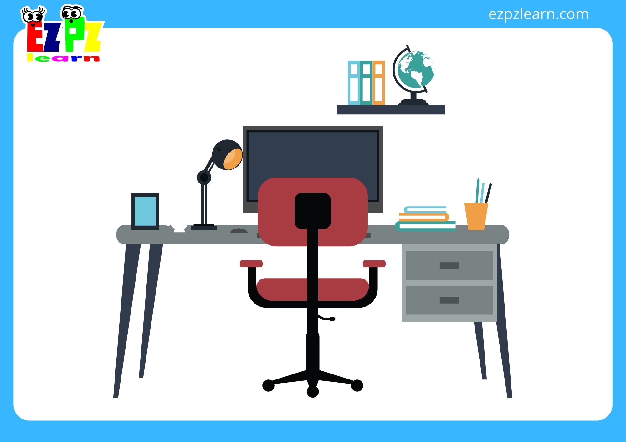 House Rooms Flashcards View Online or Download PDF - Ezpzlearn.com