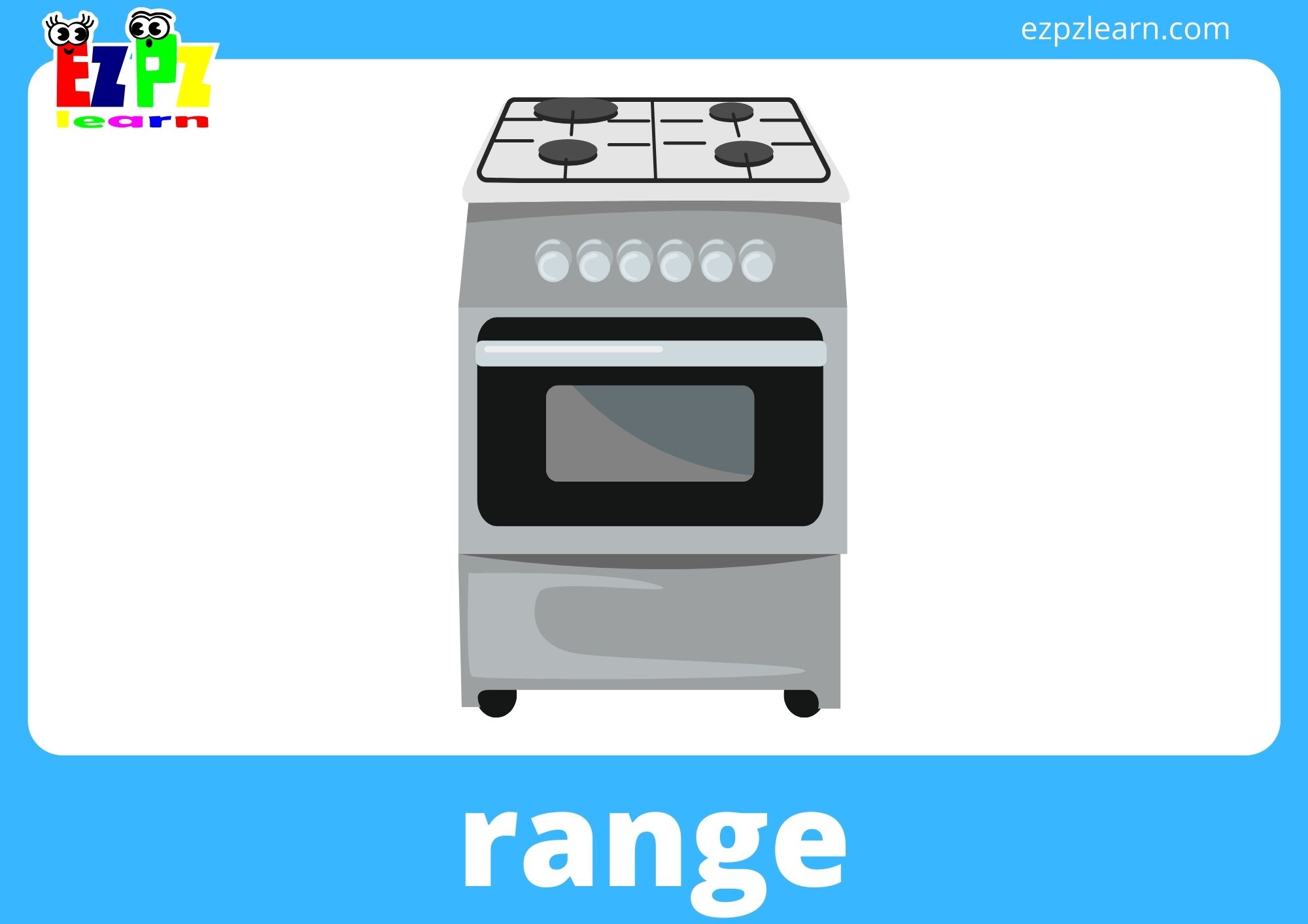 Kitchen Flashcards With Words Set1 ONLINE - Ezpzlearn.com