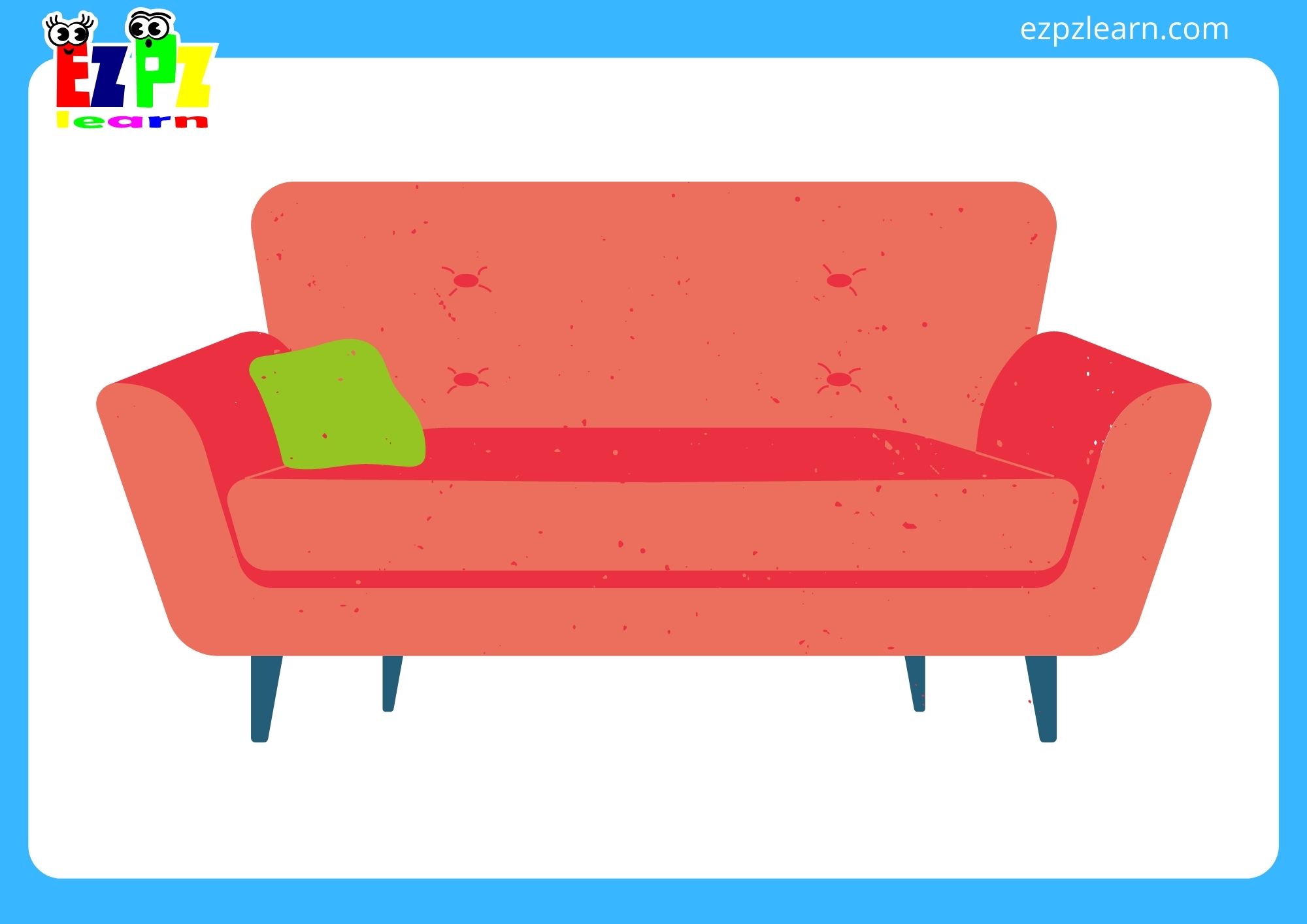 Living Room Flashcards View Online or Free Download PDF - Ezpzlearn.com