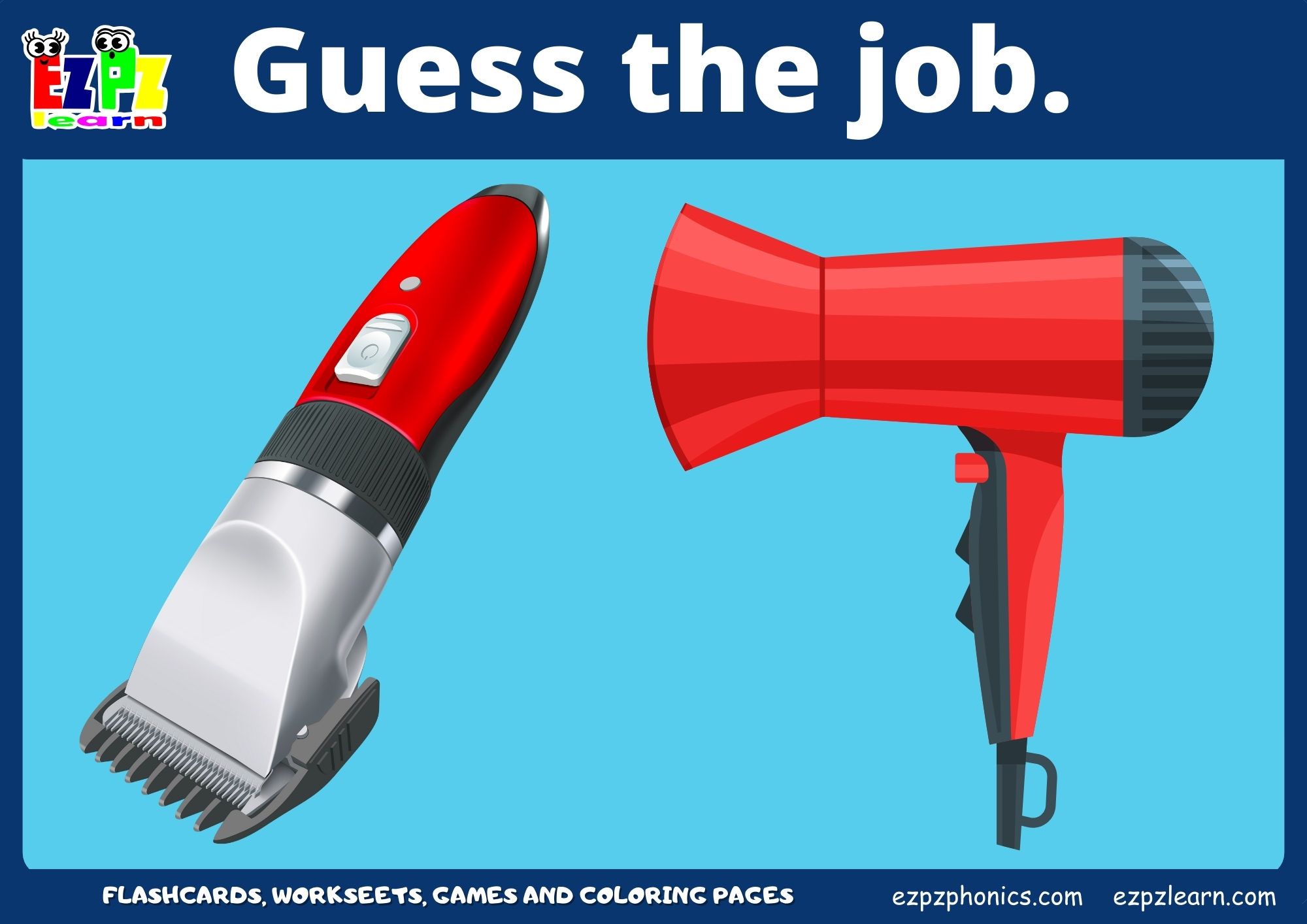 Jobs and Careers Guessing Game - Ezpzlearn.com