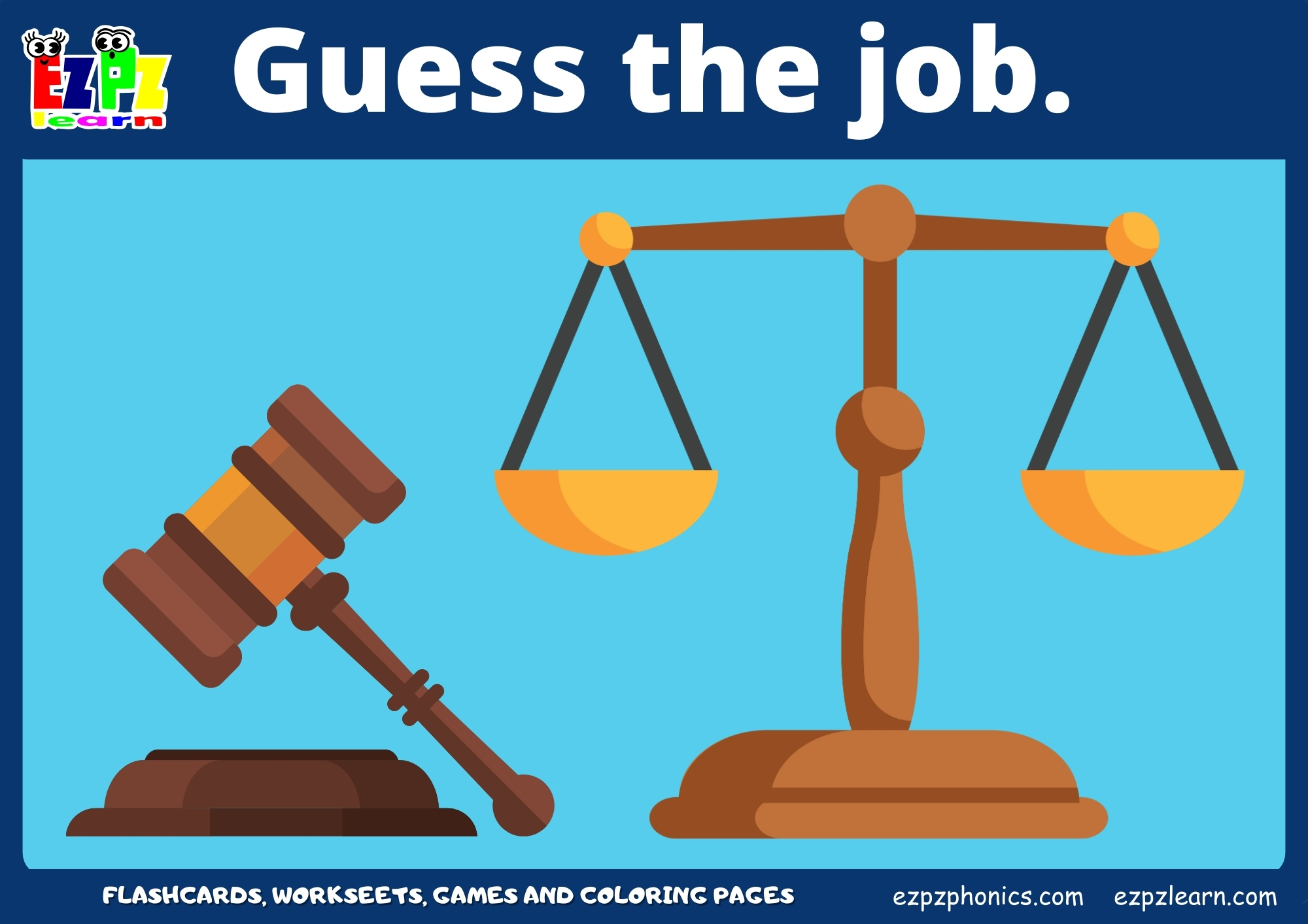 Jobs and Careers Guessing Game - Ezpzlearn.com