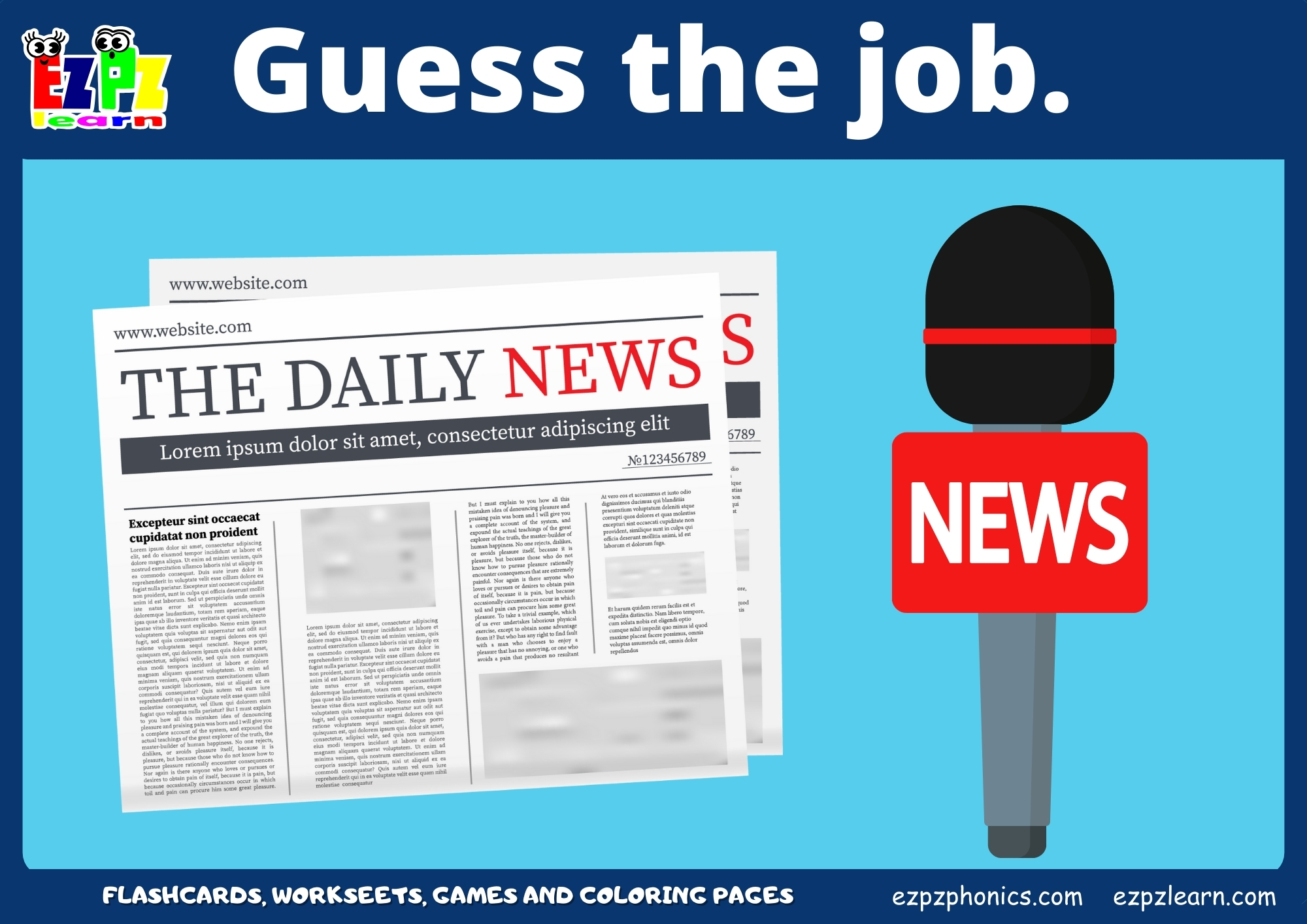 Jobs and Careers Guessing Game - Ezpzlearn.com