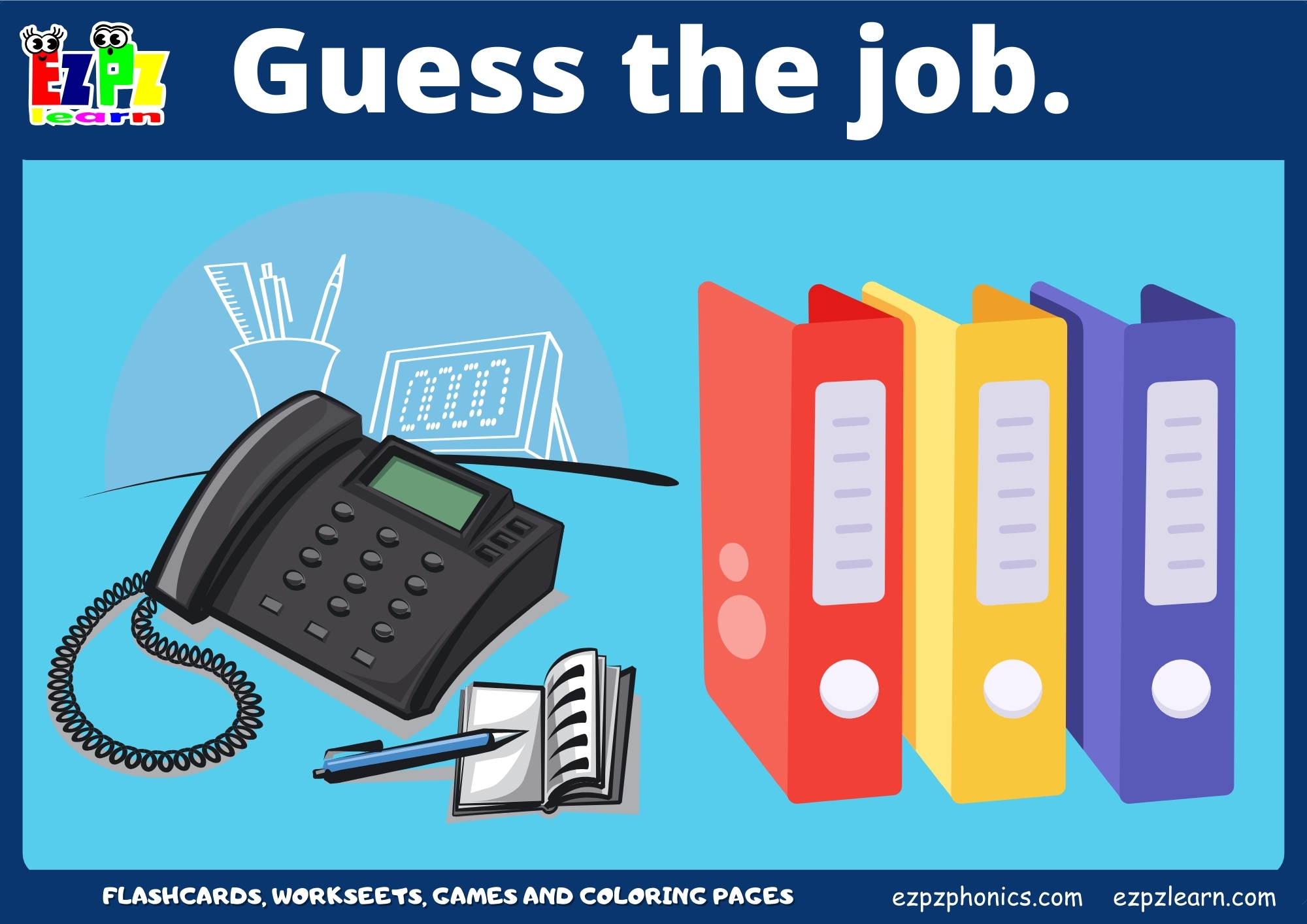 Jobs and Careers Guessing Game - Ezpzlearn.com