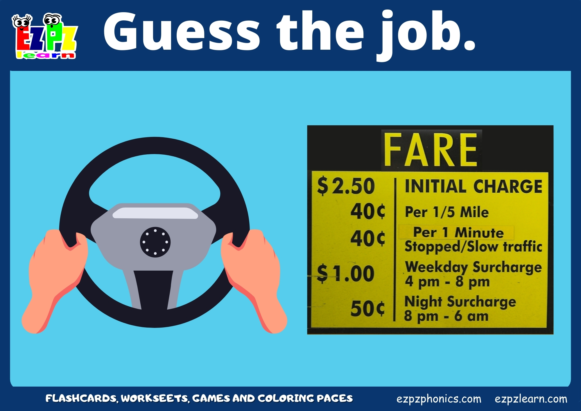 Jobs and Careers Guessing Game - Ezpzlearn.com