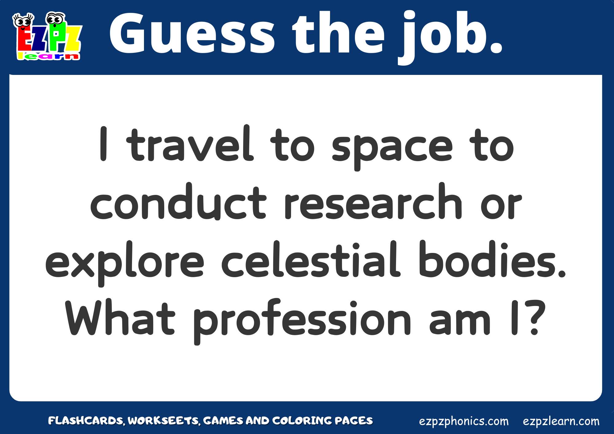 Jobs and Careers Guessing Game. Read the question and guess the ...