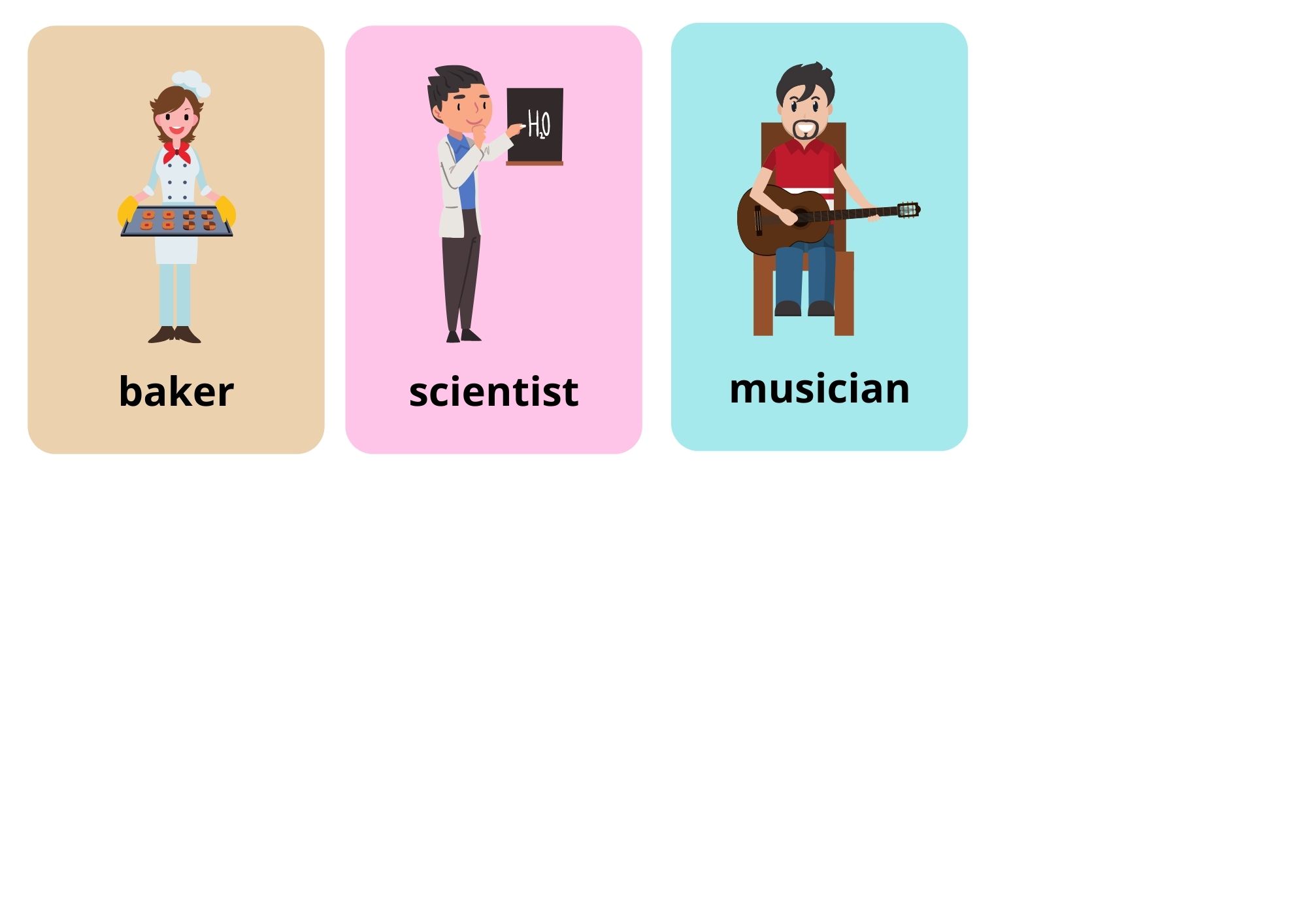 Jobs Flashcards With Words View Online or Free PDF Download - Ezpzlearn.com