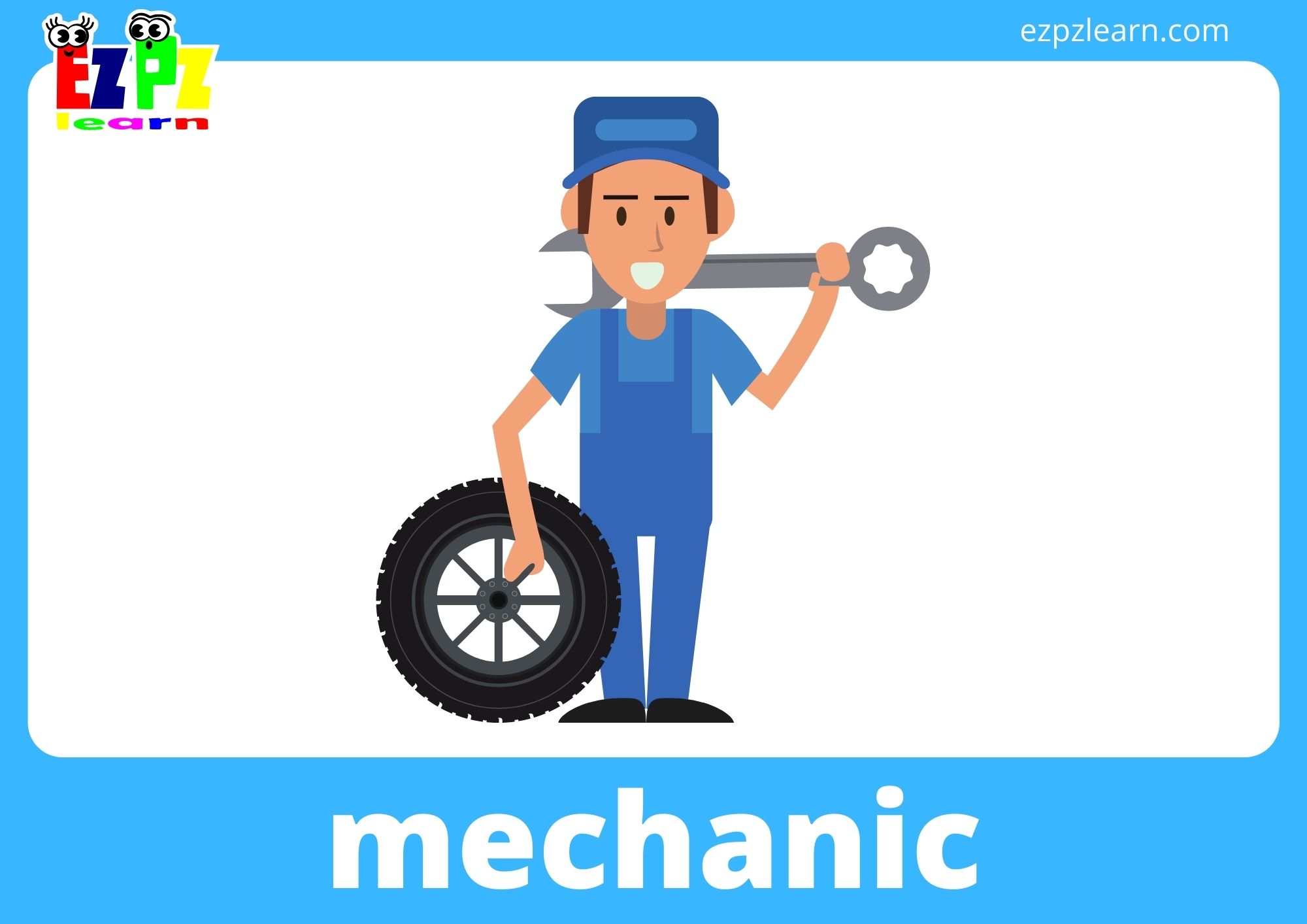 Jobs Flashcards With Words ONLINE - Ezpzlearn.com