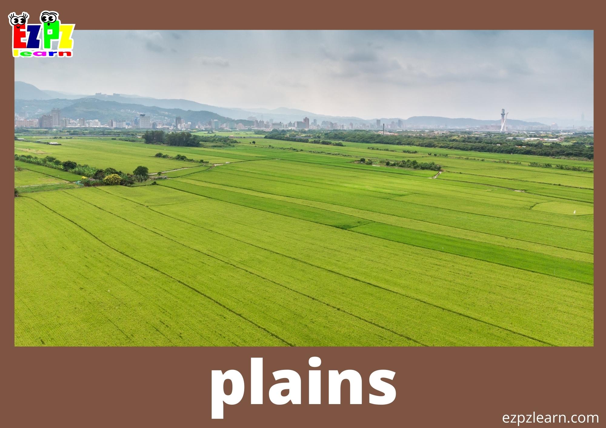 Land and Water Forms Photo Flashcards - Ezpzlearn.com