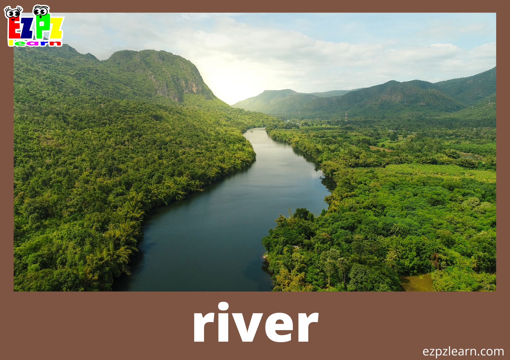 Land and Water Forms Photo Flashcards - Ezpzlearn.com