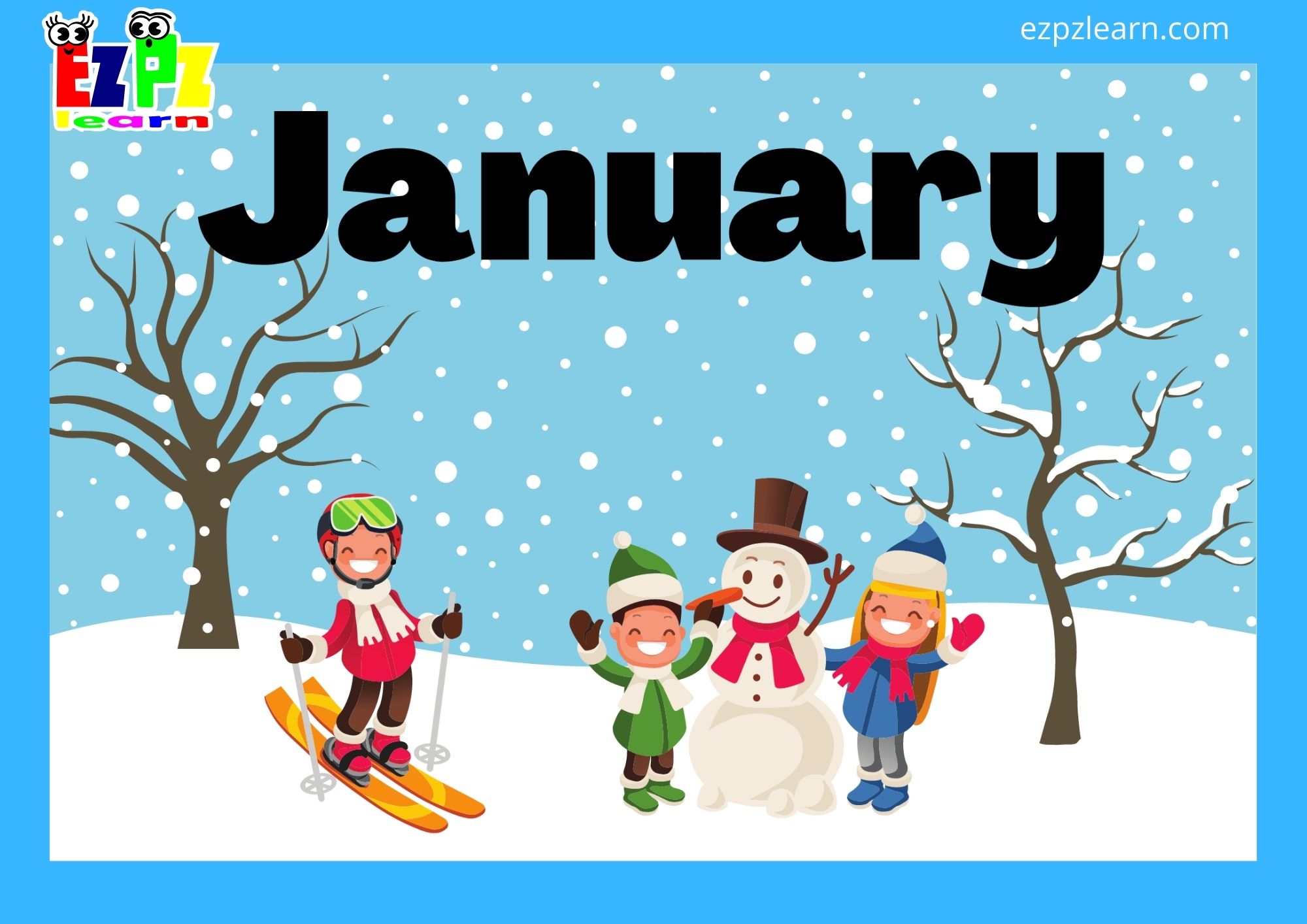 Months Flashcards - Ezpzlearn.com