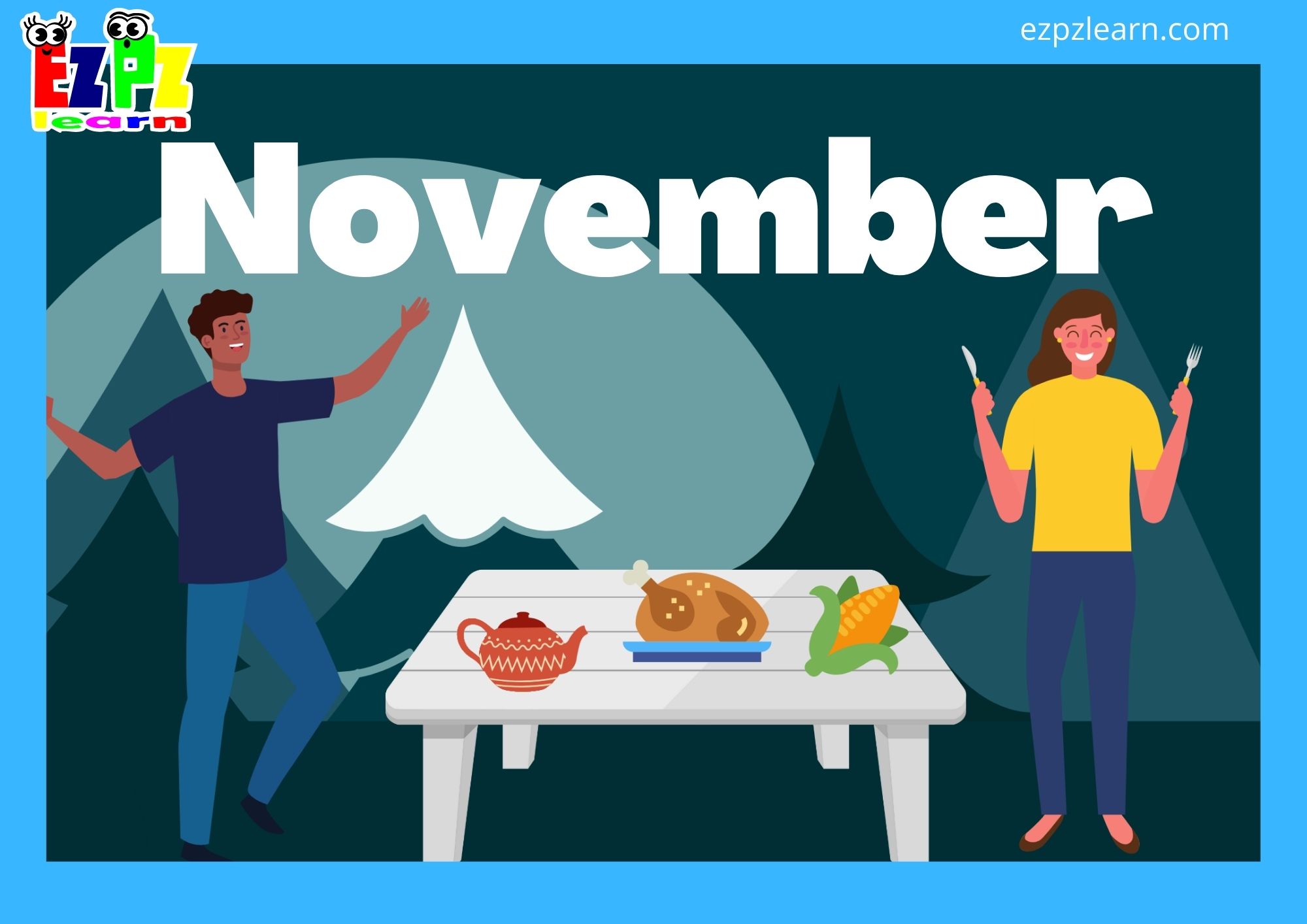 Months Flashcards - Ezpzlearn.com