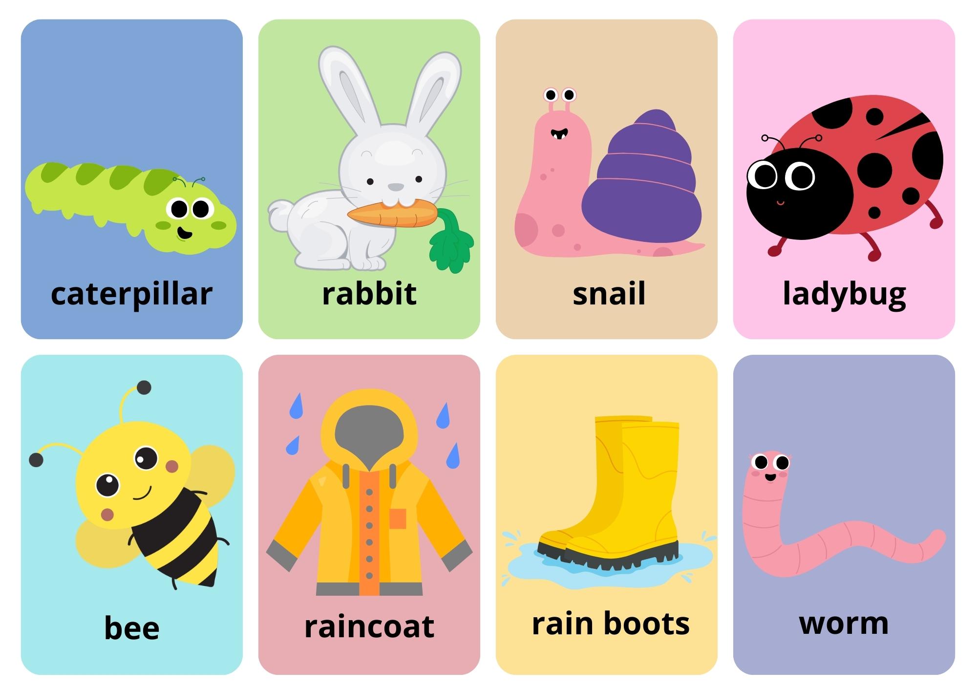 Spring Season Flashcards No Words Use Online or PDF Download ...