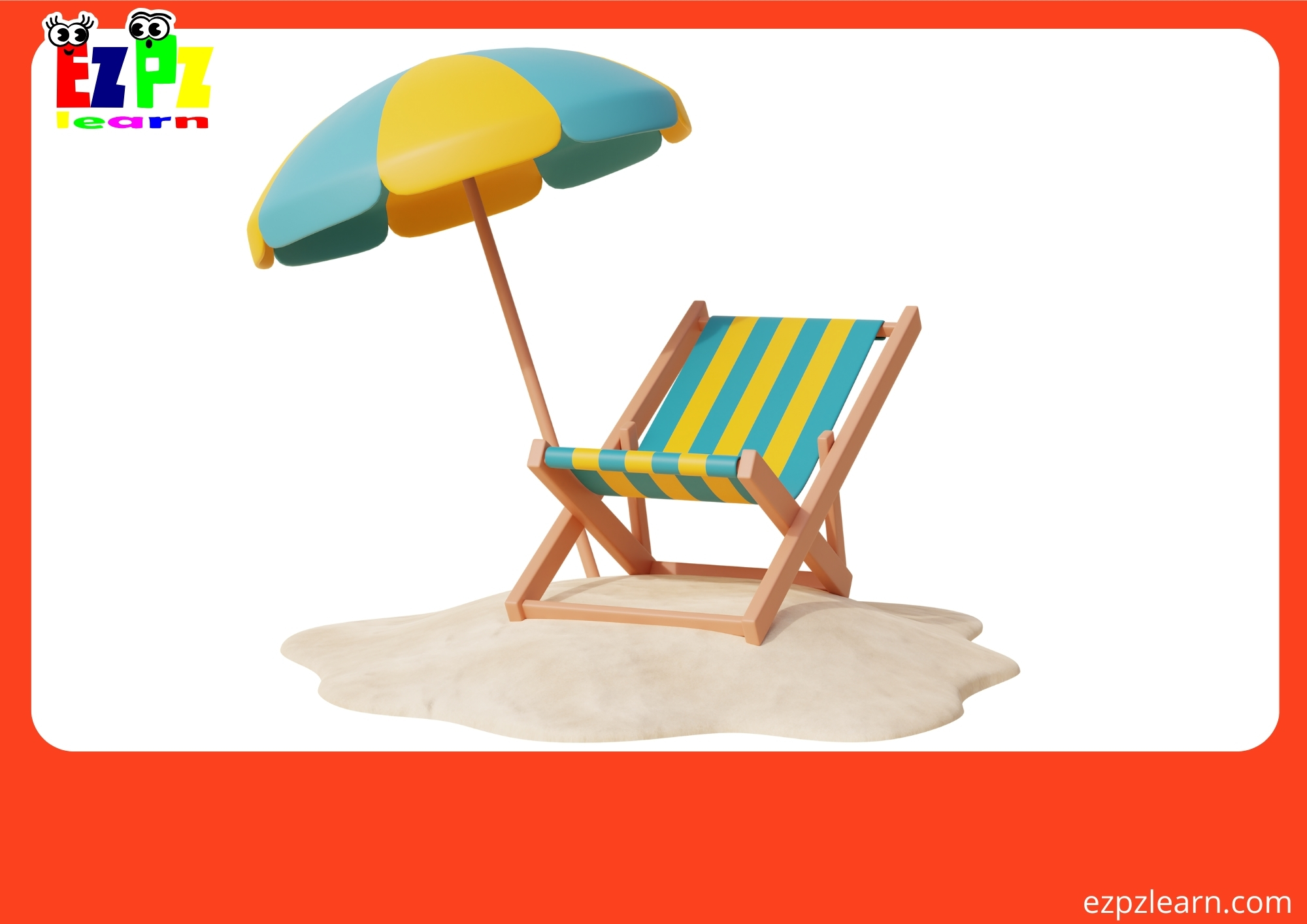 Summer and Beach Flashcards Without Words - Ezpzlearn.com