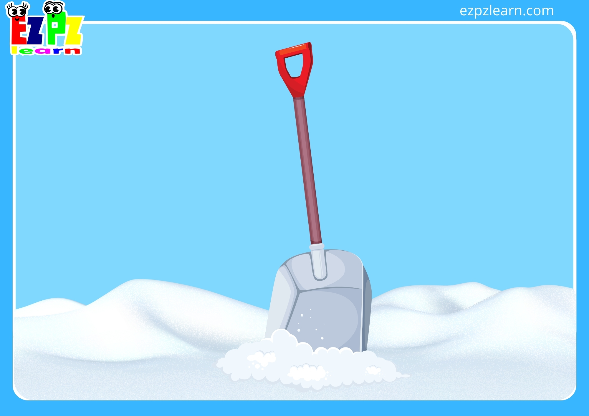 Winter Flashcards with Words on the Back for Kindergarten and English ...