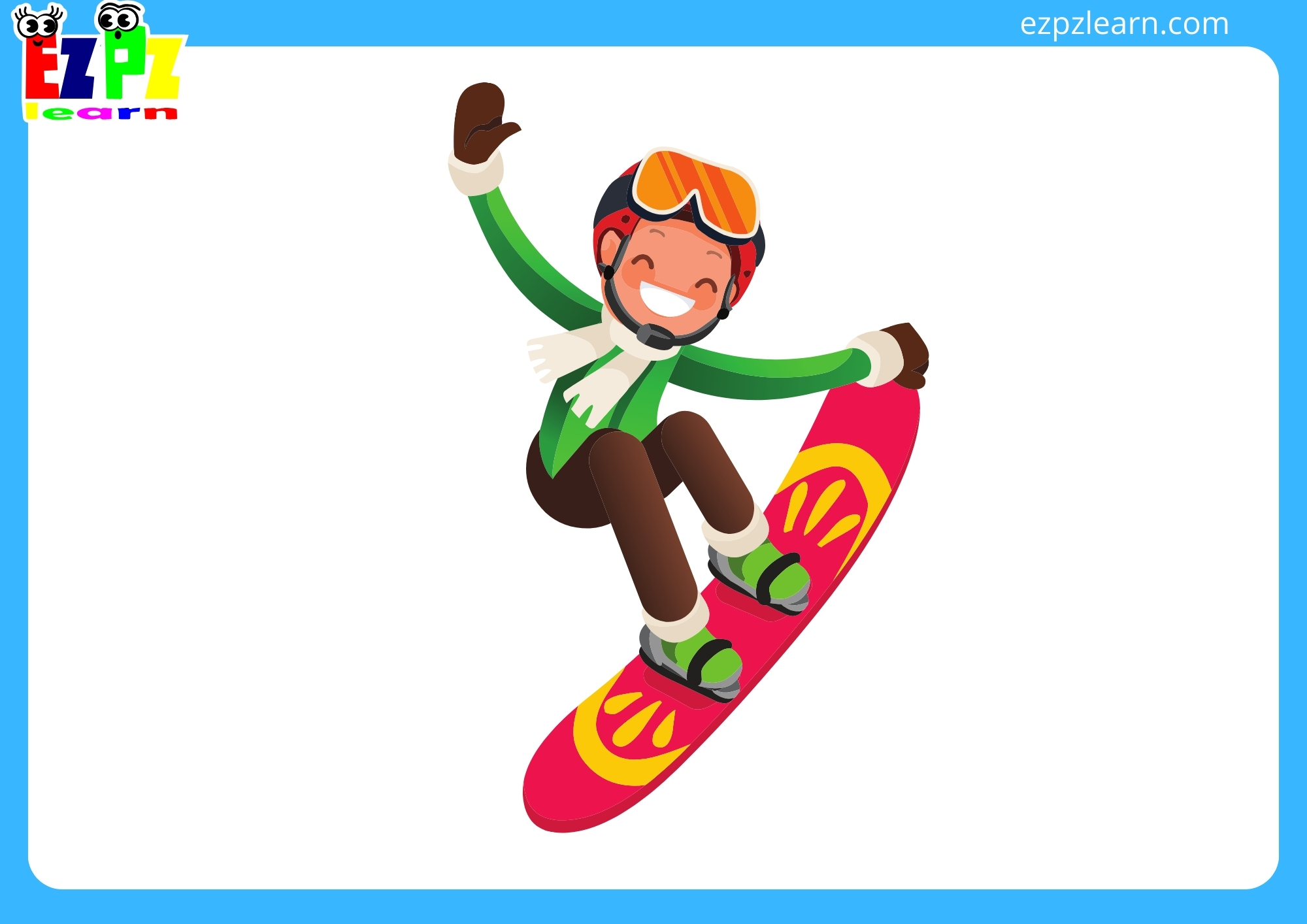 Winter Flashcards with Words on the Back for Kindergarten and English ...