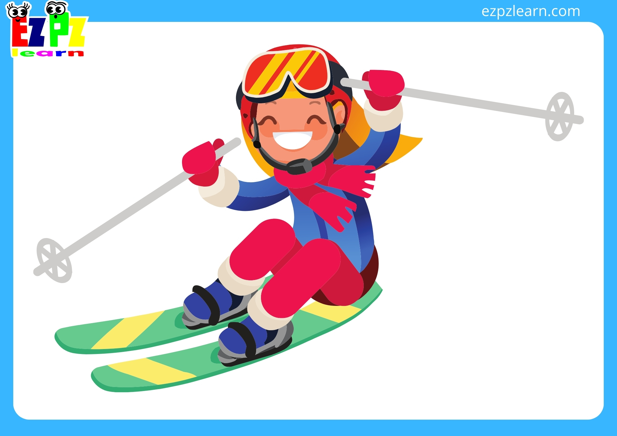 Winter Flashcards with Words on the Back for Kindergarten and English ...