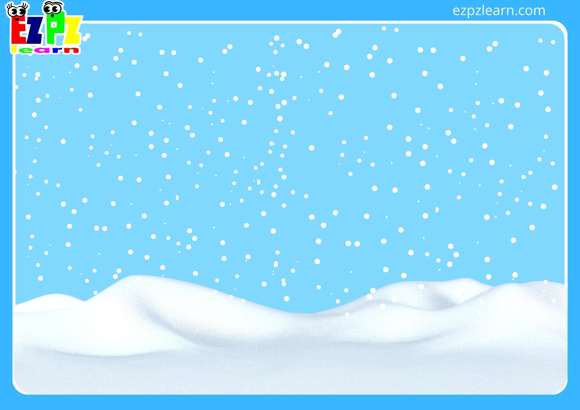 Winter Flashcards with Words on the Back for Kindergarten and English ...