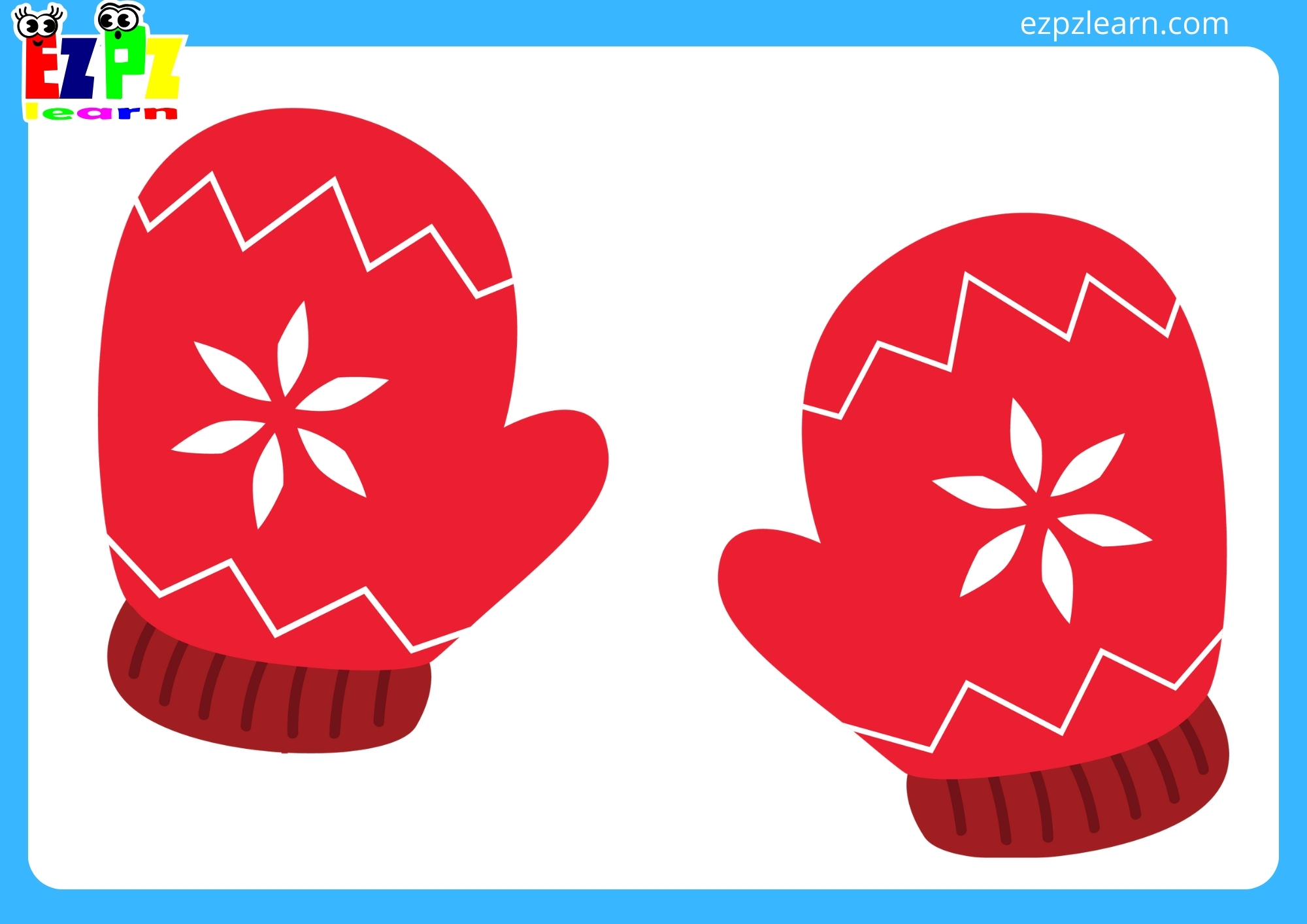 Winter Flashcards with Words on the Back for Kindergarten and English ...