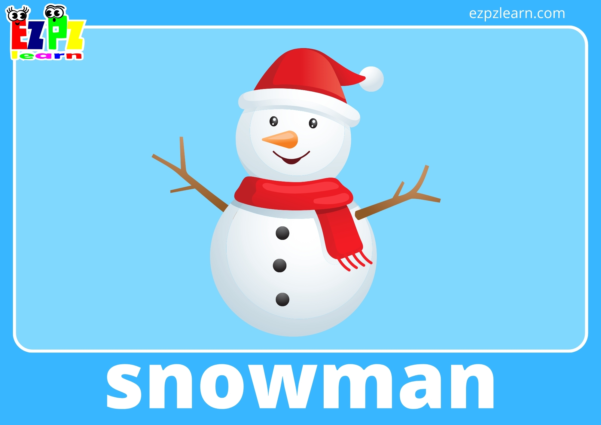 Winter Vocabulary Flashcards for Kindergarten and English Language ...