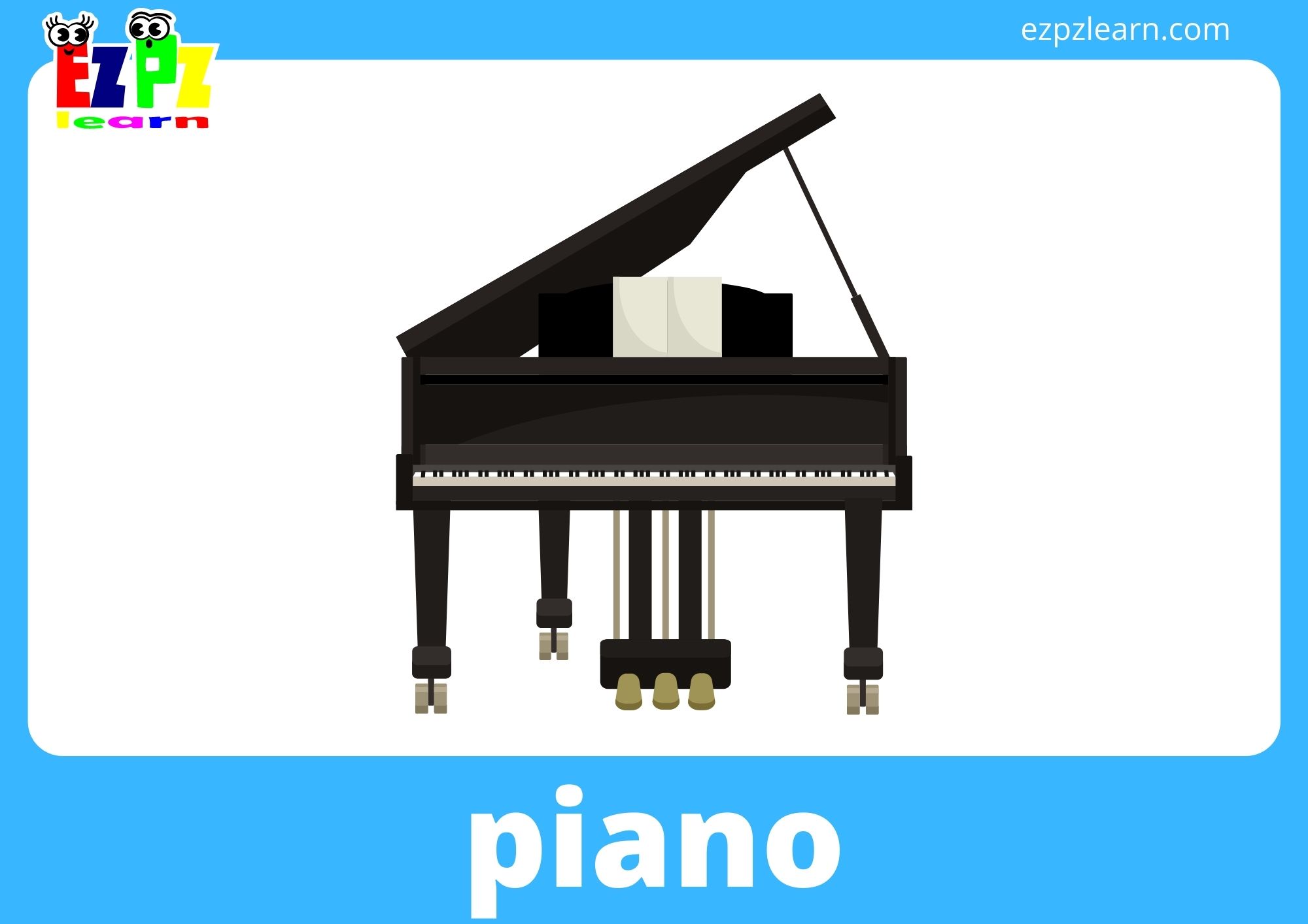 Musical Instruments With Words ONLINE - Ezpzlearn.com