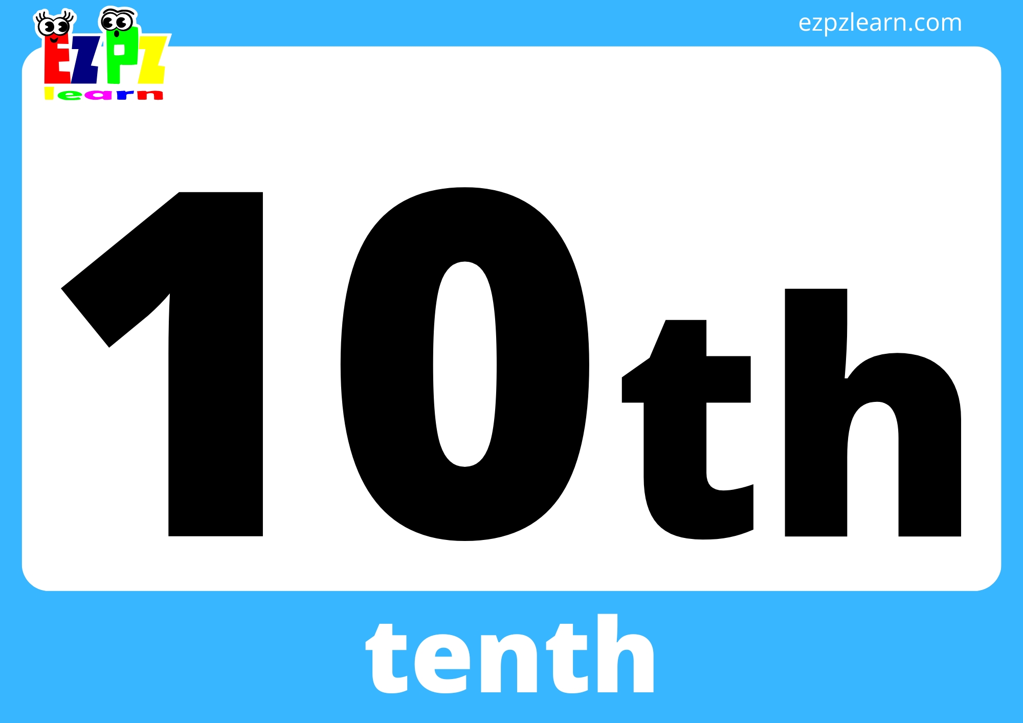 Ordinal Numbers Flashcards - Ezpzlearn.com