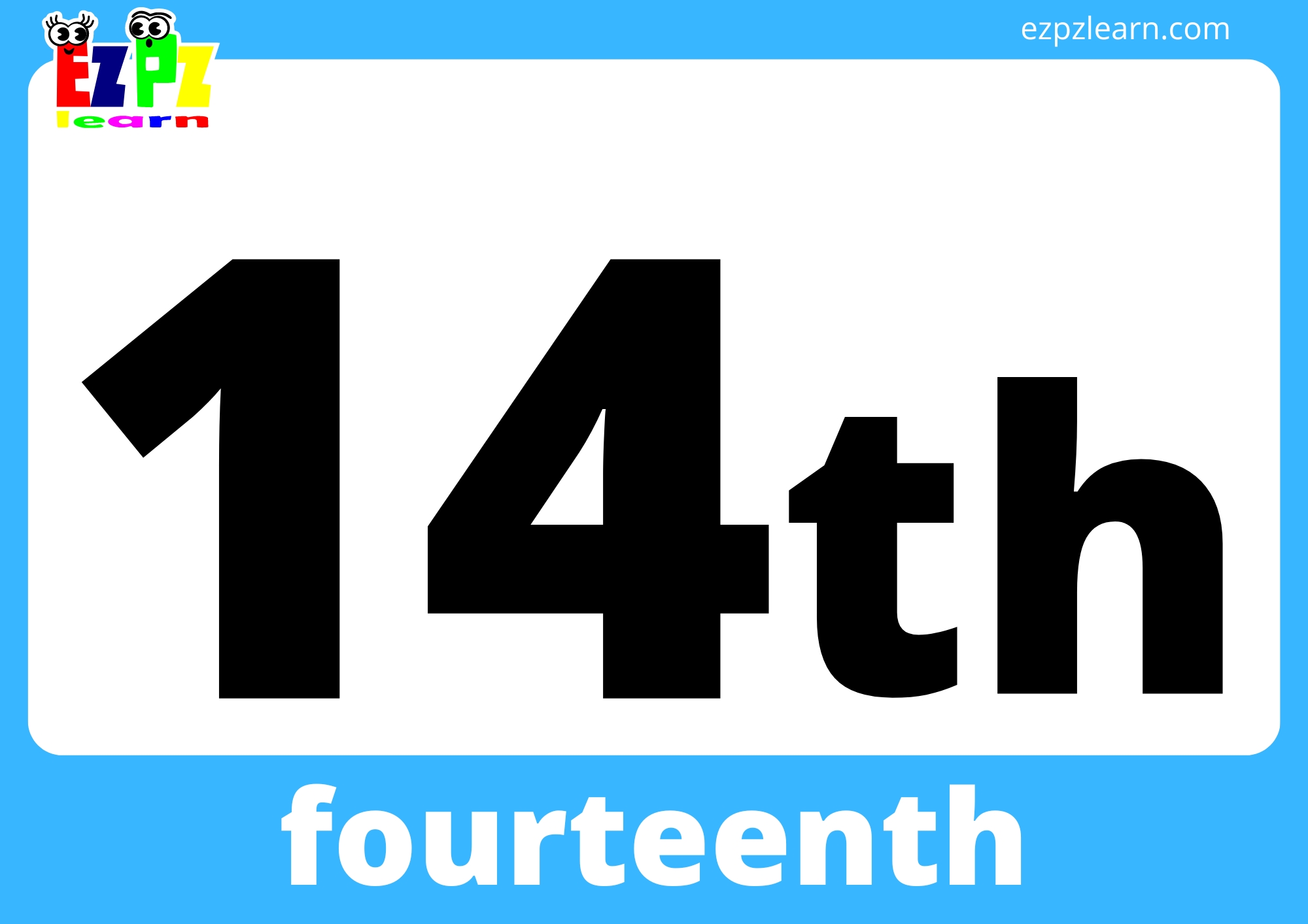 Ordinal Numbers Flashcards - Ezpzlearn.com