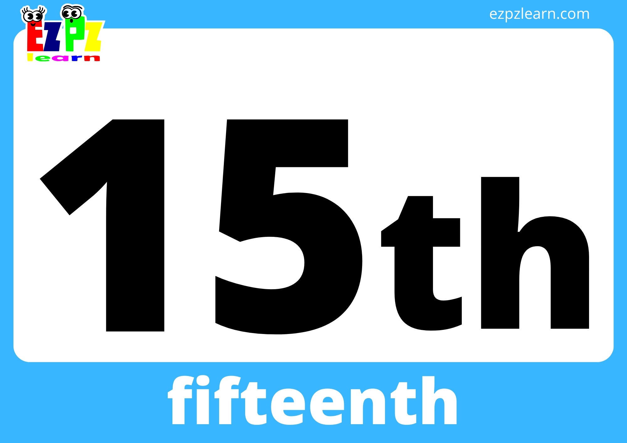 Ordinal Numbers Flashcards - Ezpzlearn.com