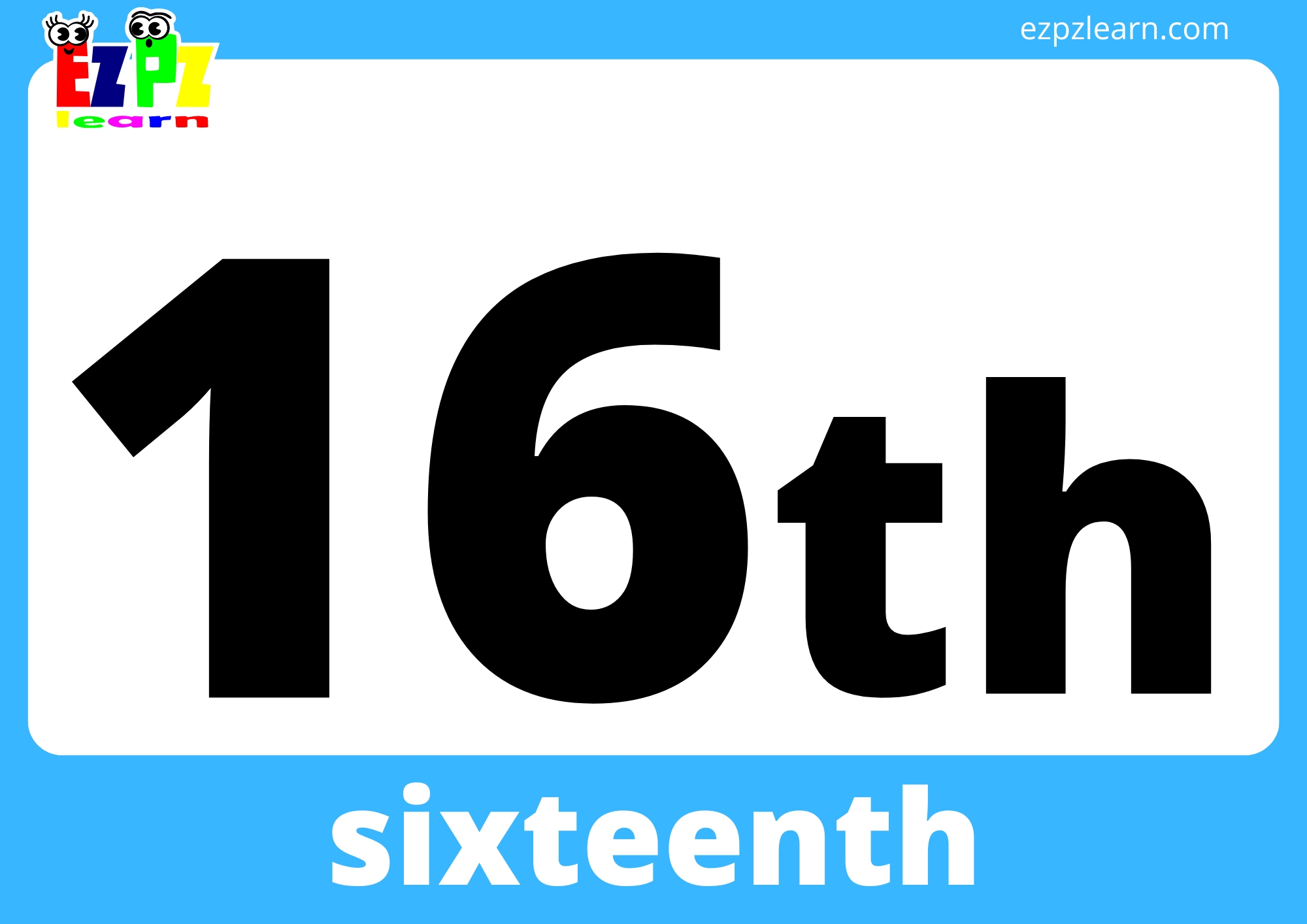 Ordinal Numbers Flashcards - Ezpzlearn.com