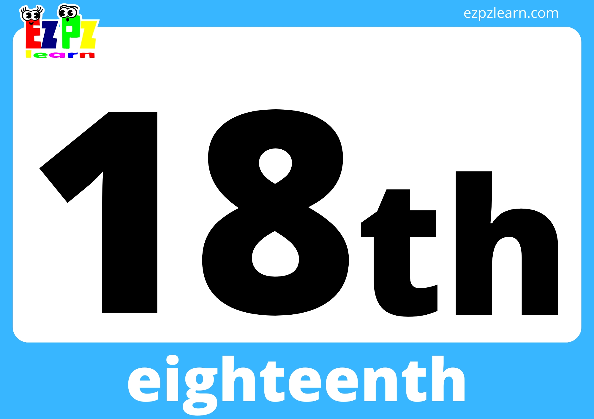 Ordinal Numbers Flashcards - Ezpzlearn.com