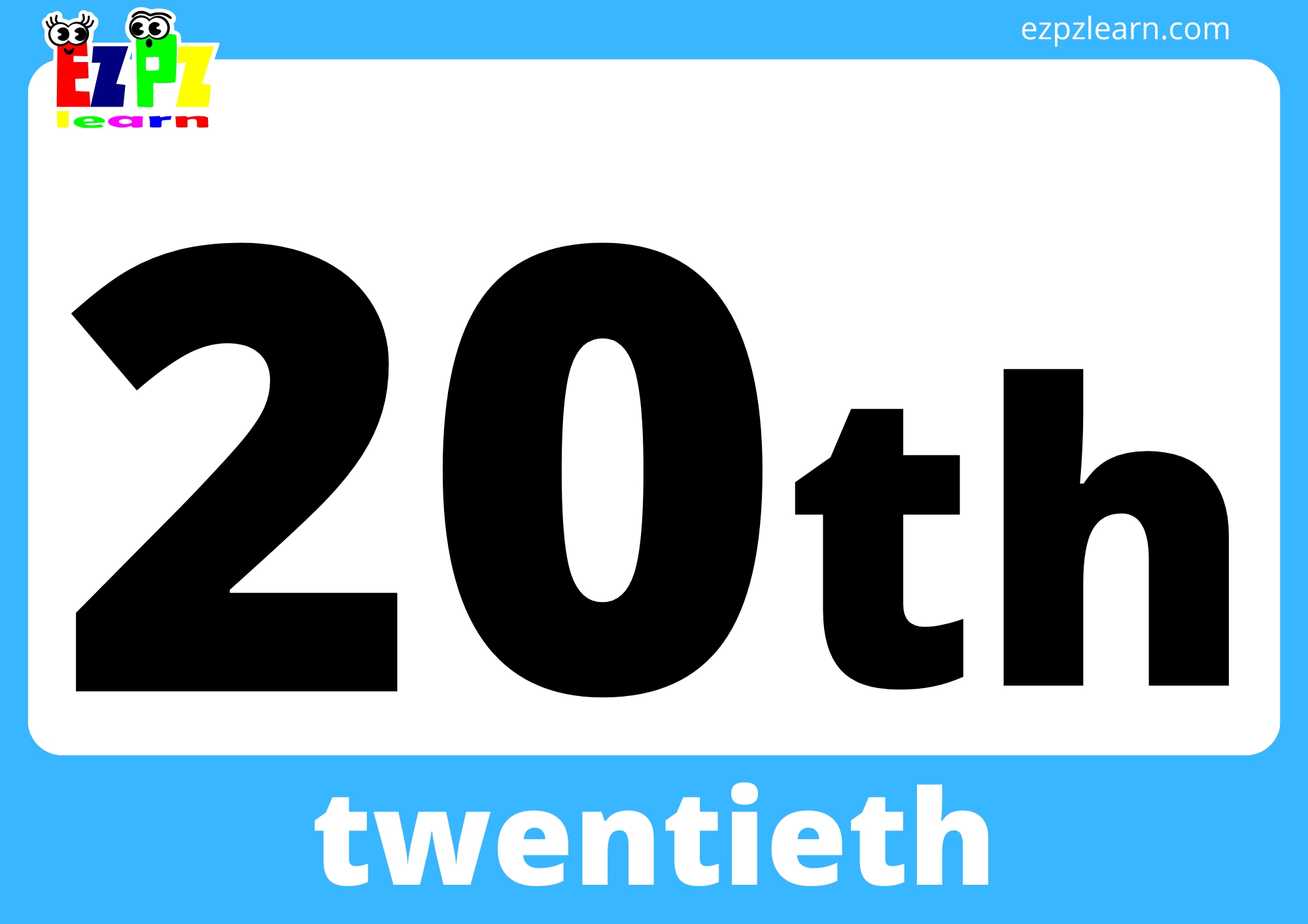 Ordinal Numbers Flashcards - Ezpzlearn.com