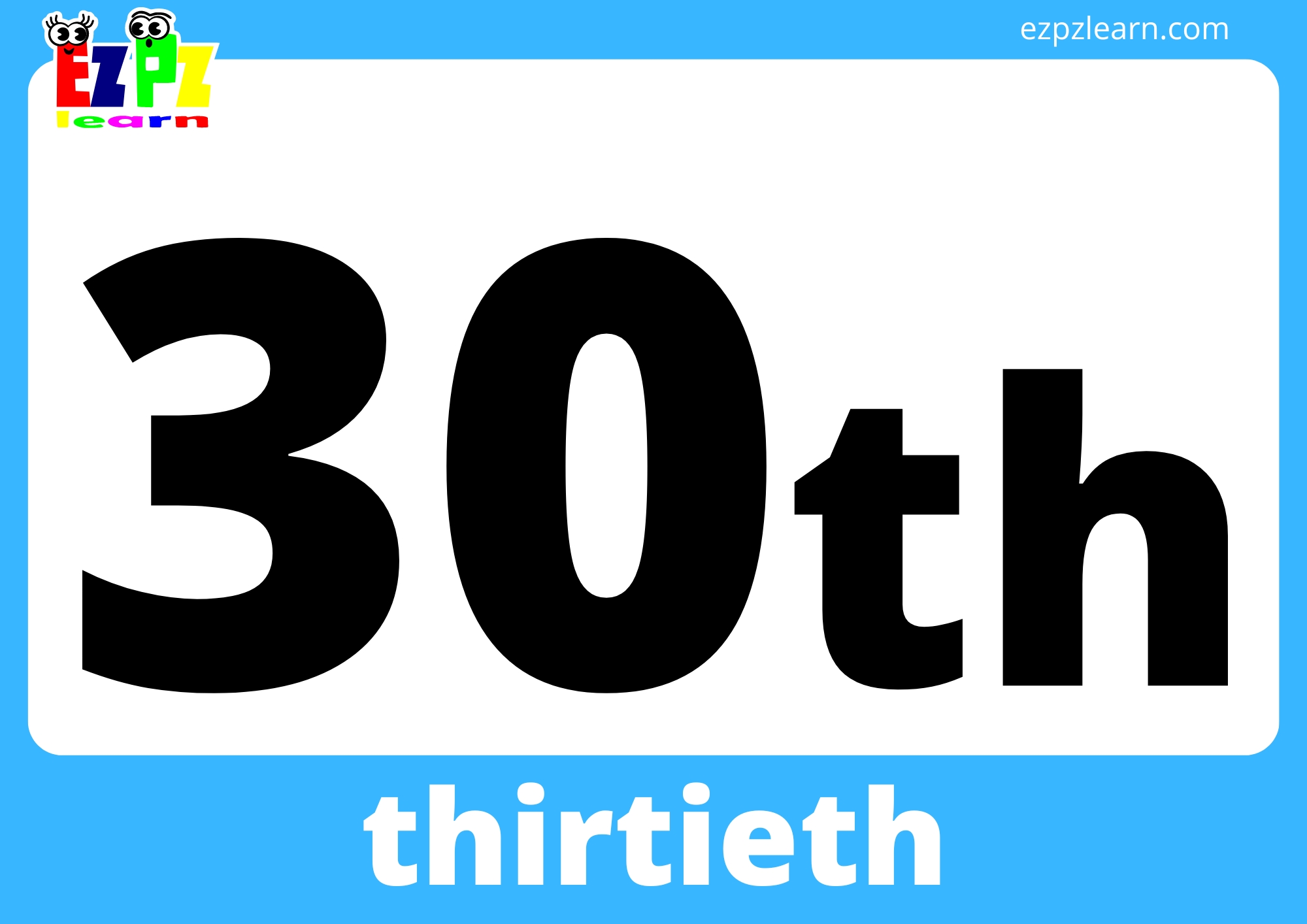 Ordinal Numbers Flashcards - Ezpzlearn.com